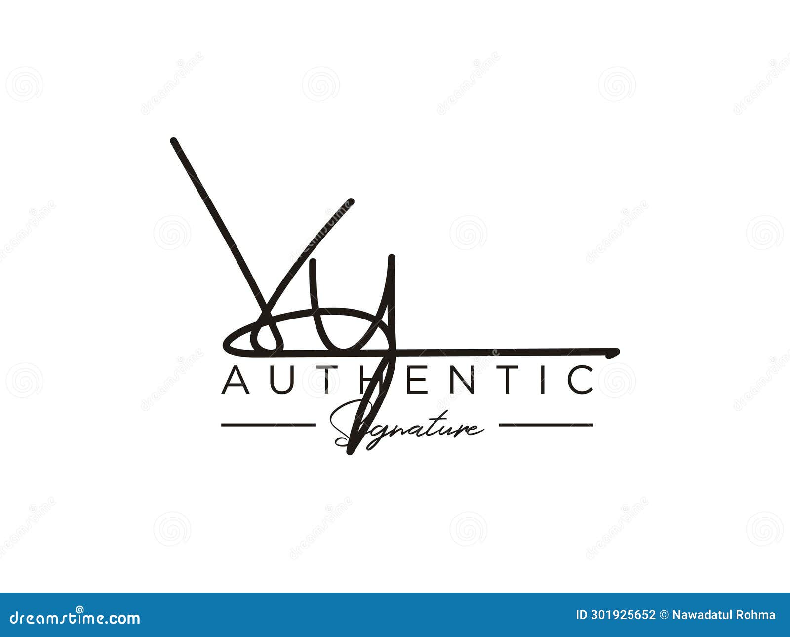 Letter VU Signature Logo Template Vector Stock Vector - Illustration of ...