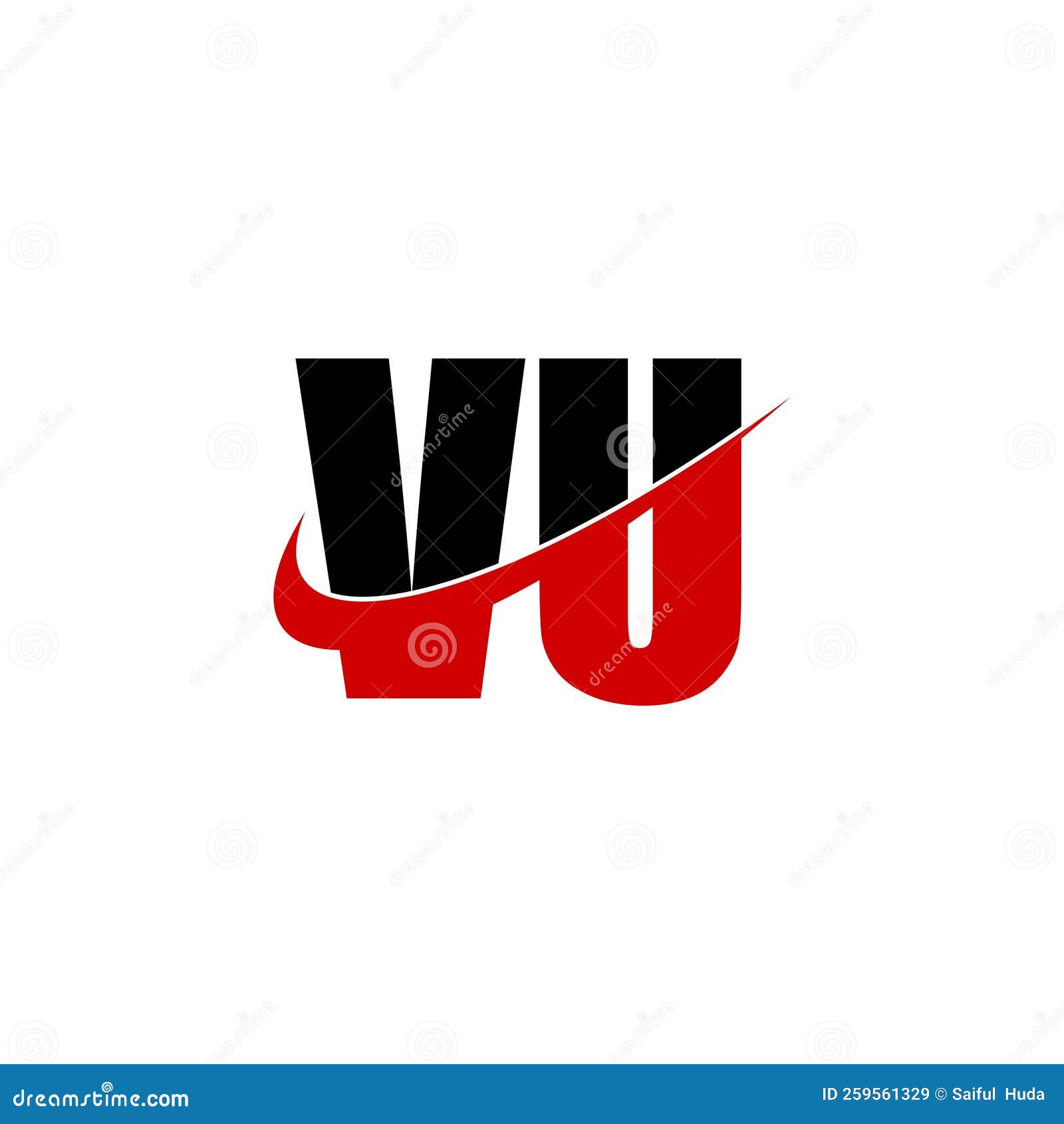 Letter VU Simple Monogram Logo Icon Design. Stock Vector - Illustration ...