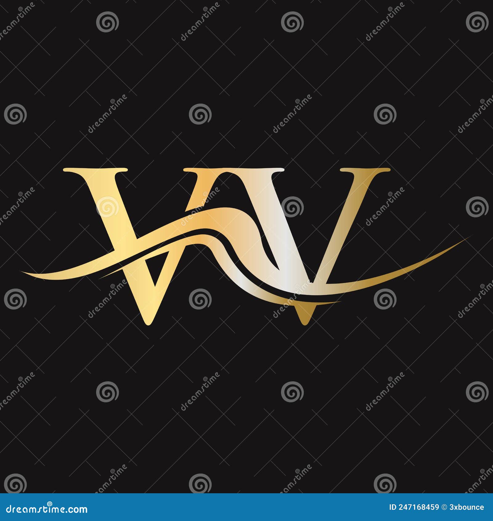Letter VV Logo Design. Initial VV Logotype Template for Business and ...