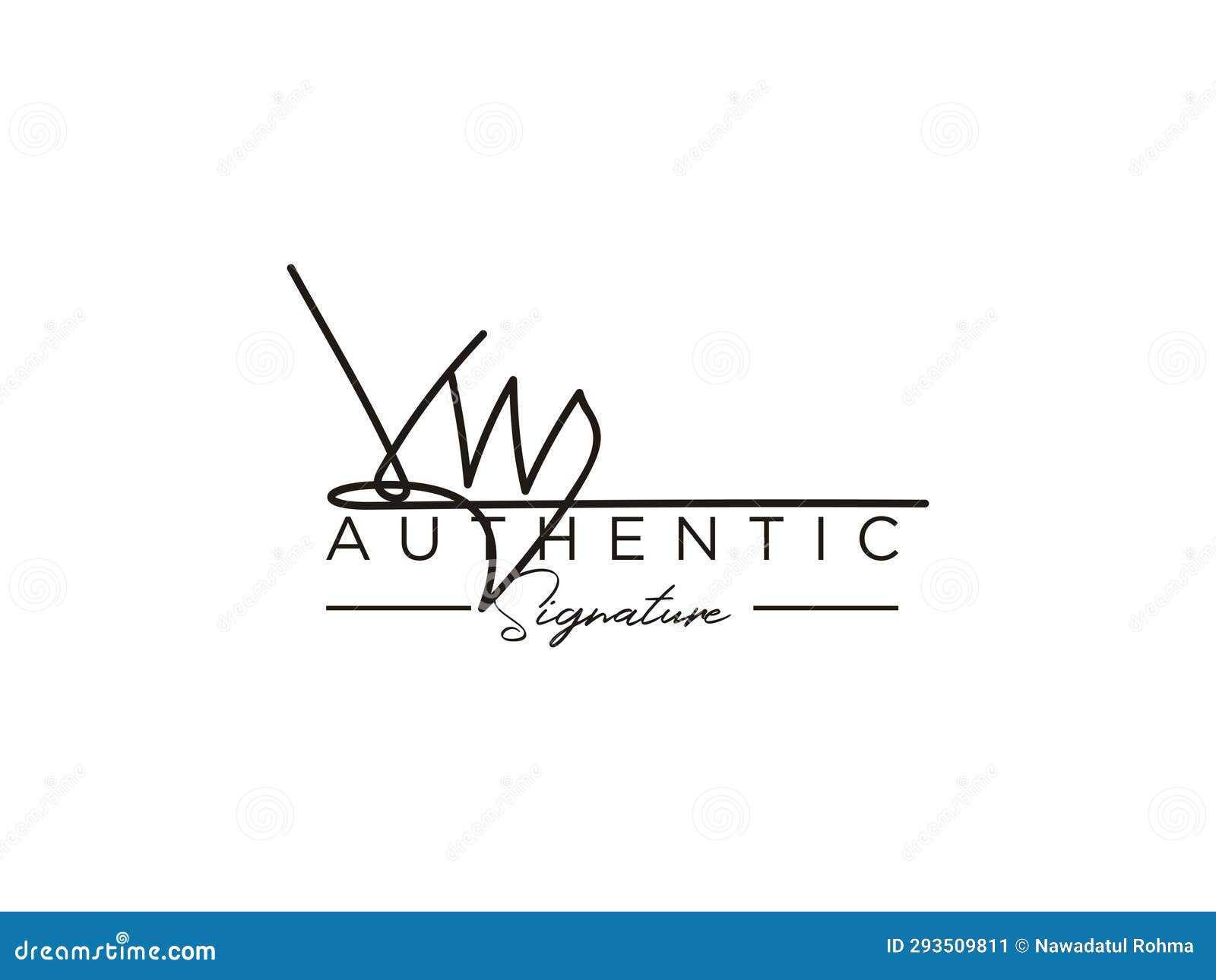 Letter VW Signature Logo Template Vector Stock Vector - Illustration of ...
