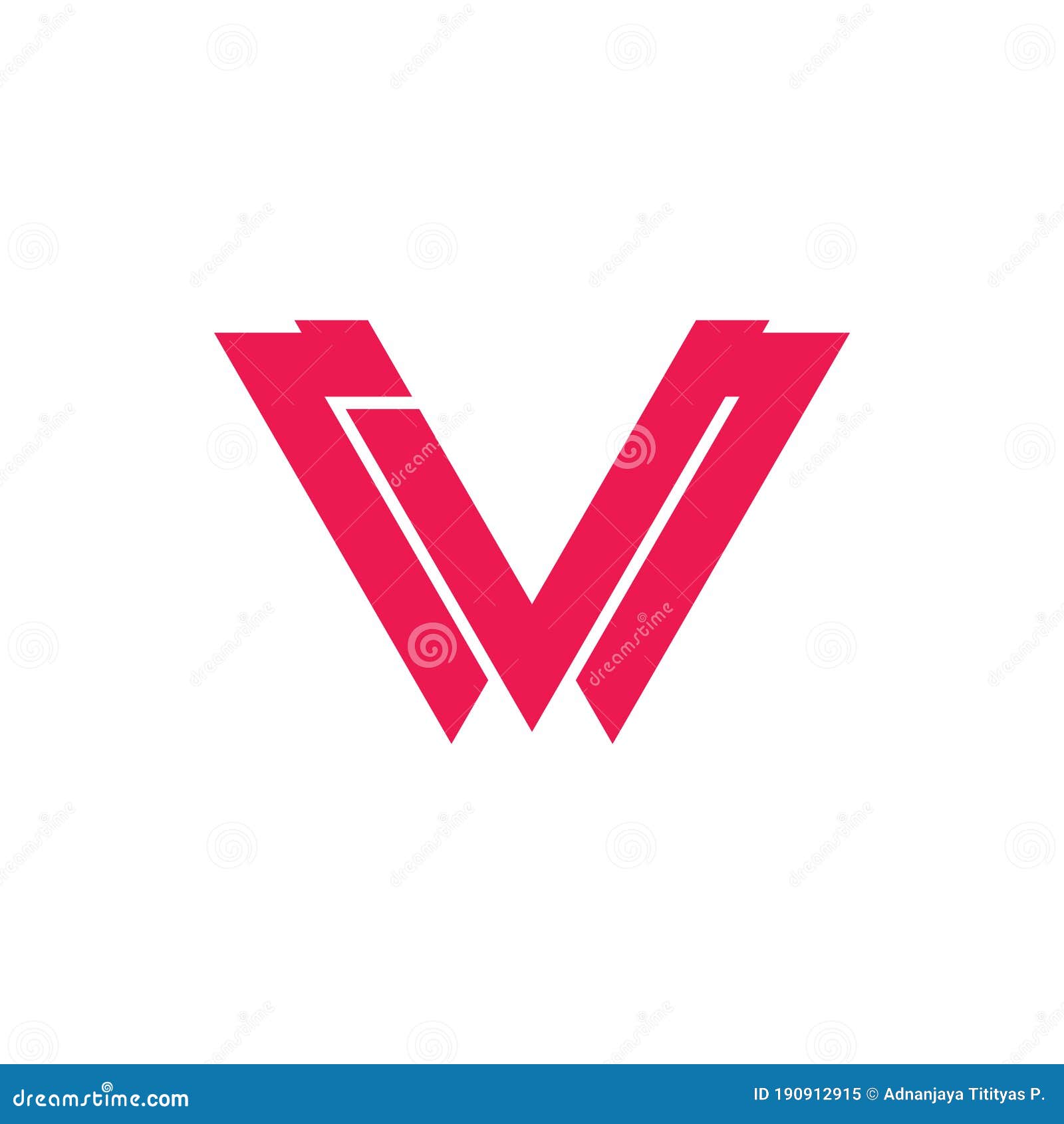 Letter Vw Triangle Geometric Logo Vector Stock Vector - Illustration of ...