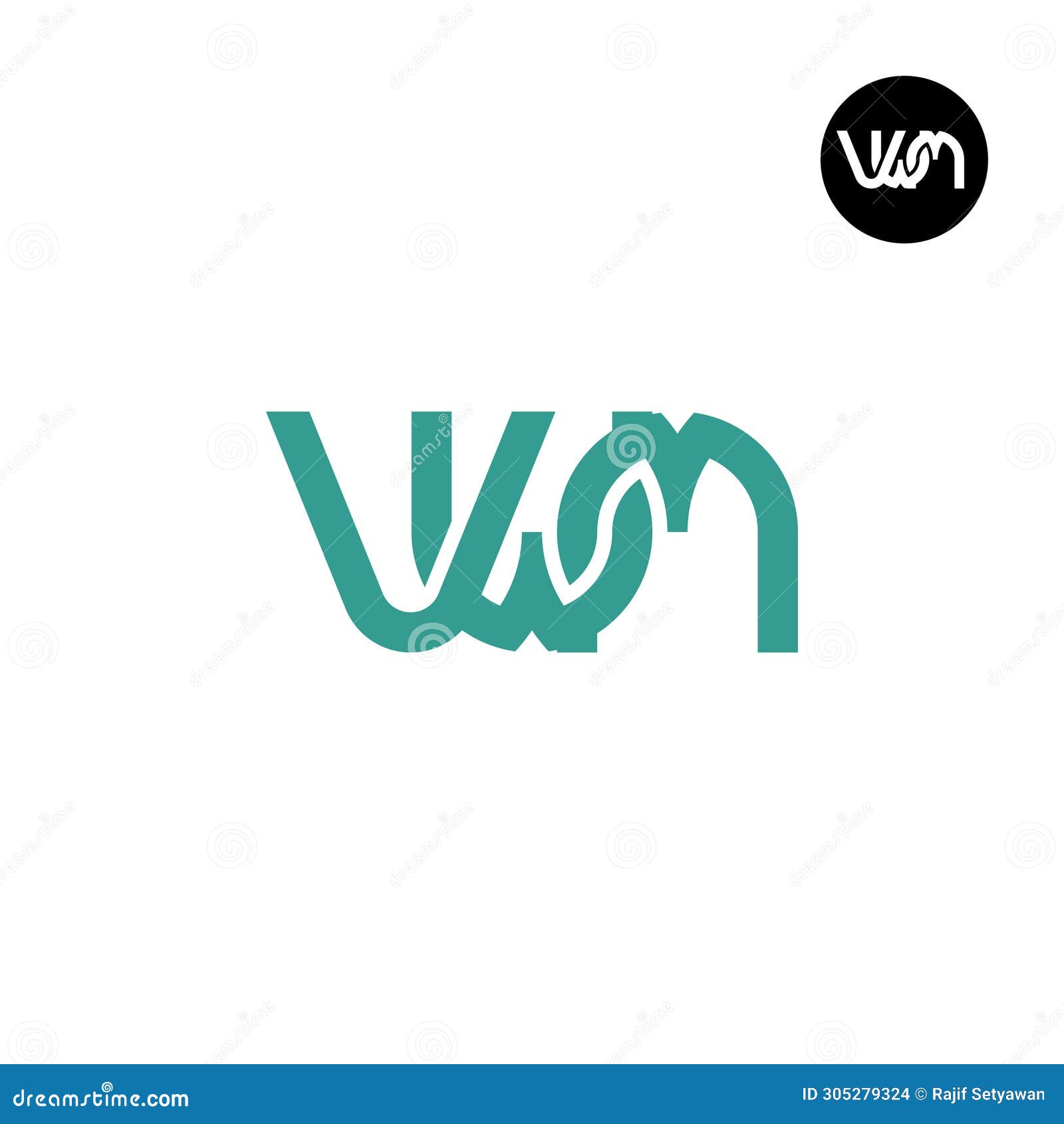 Letter VWM Monogram Logo Design Stock Vector - Illustration of linked ...