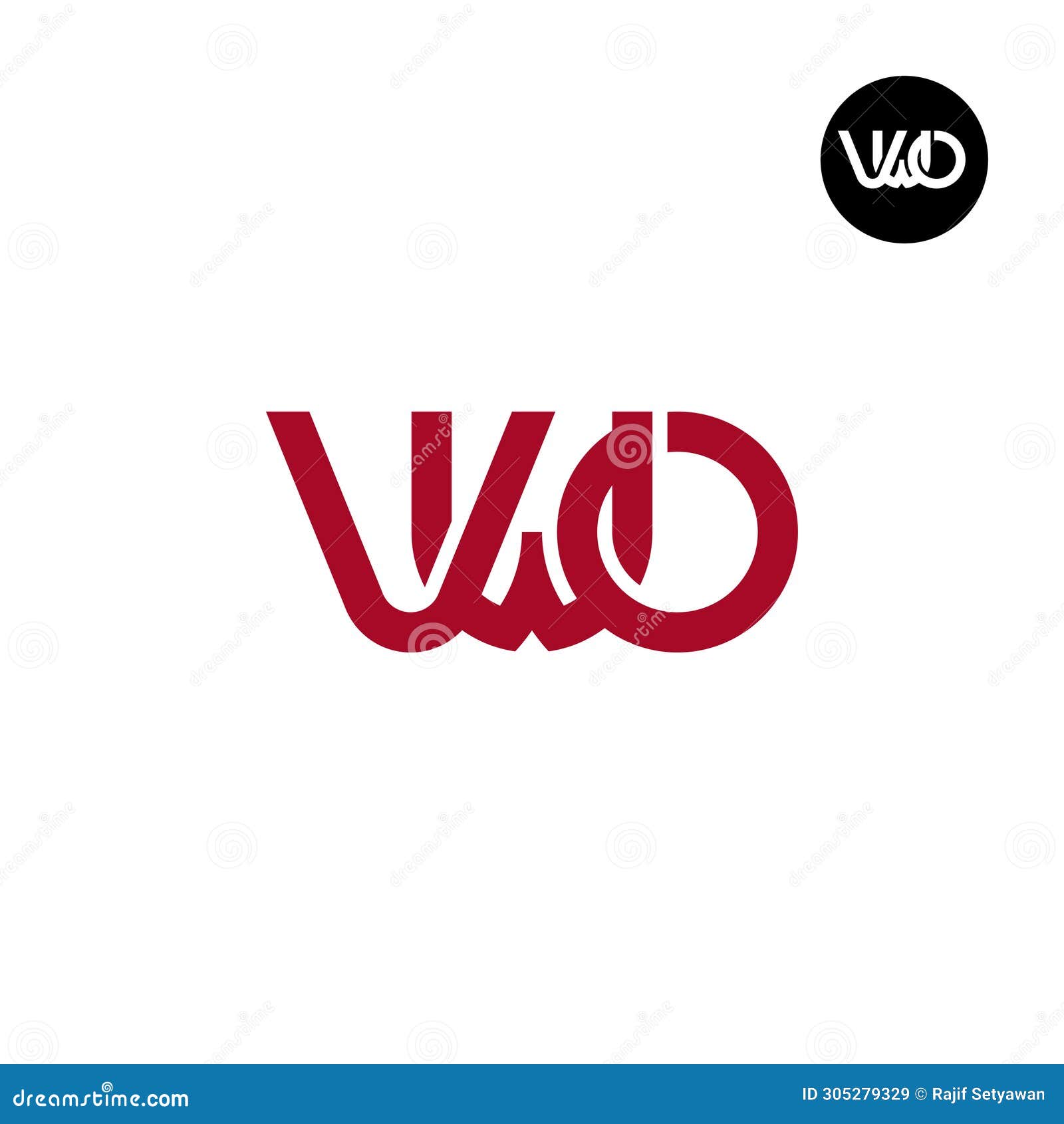 Letter VWO Monogram Logo Design Stock Vector - Illustration of ...