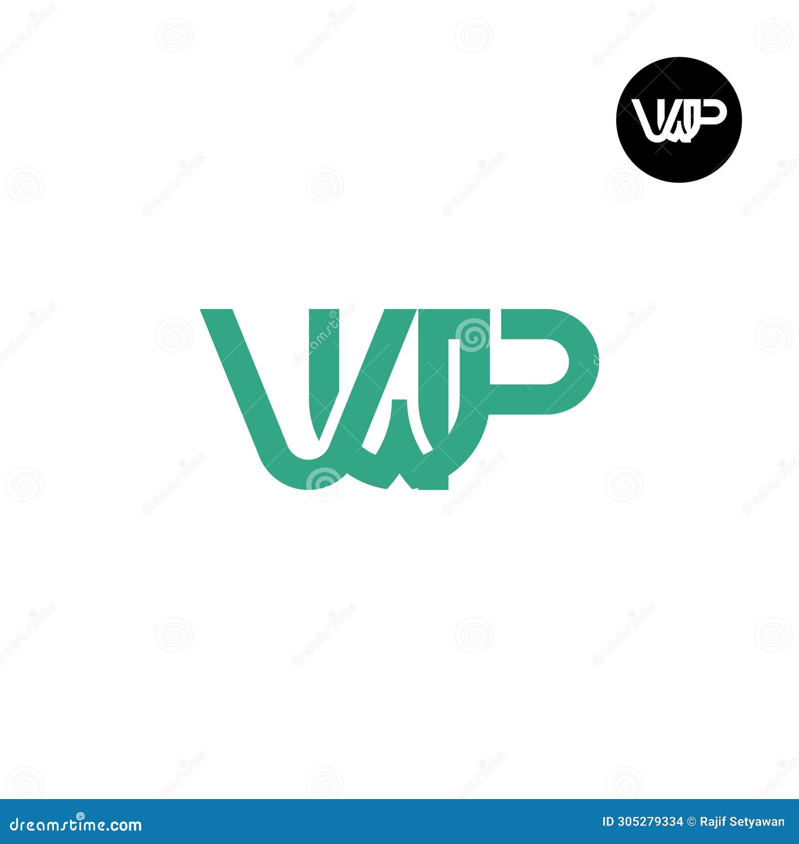 Letter VWP Monogram Logo Design Stock Illustration - Illustration of ...