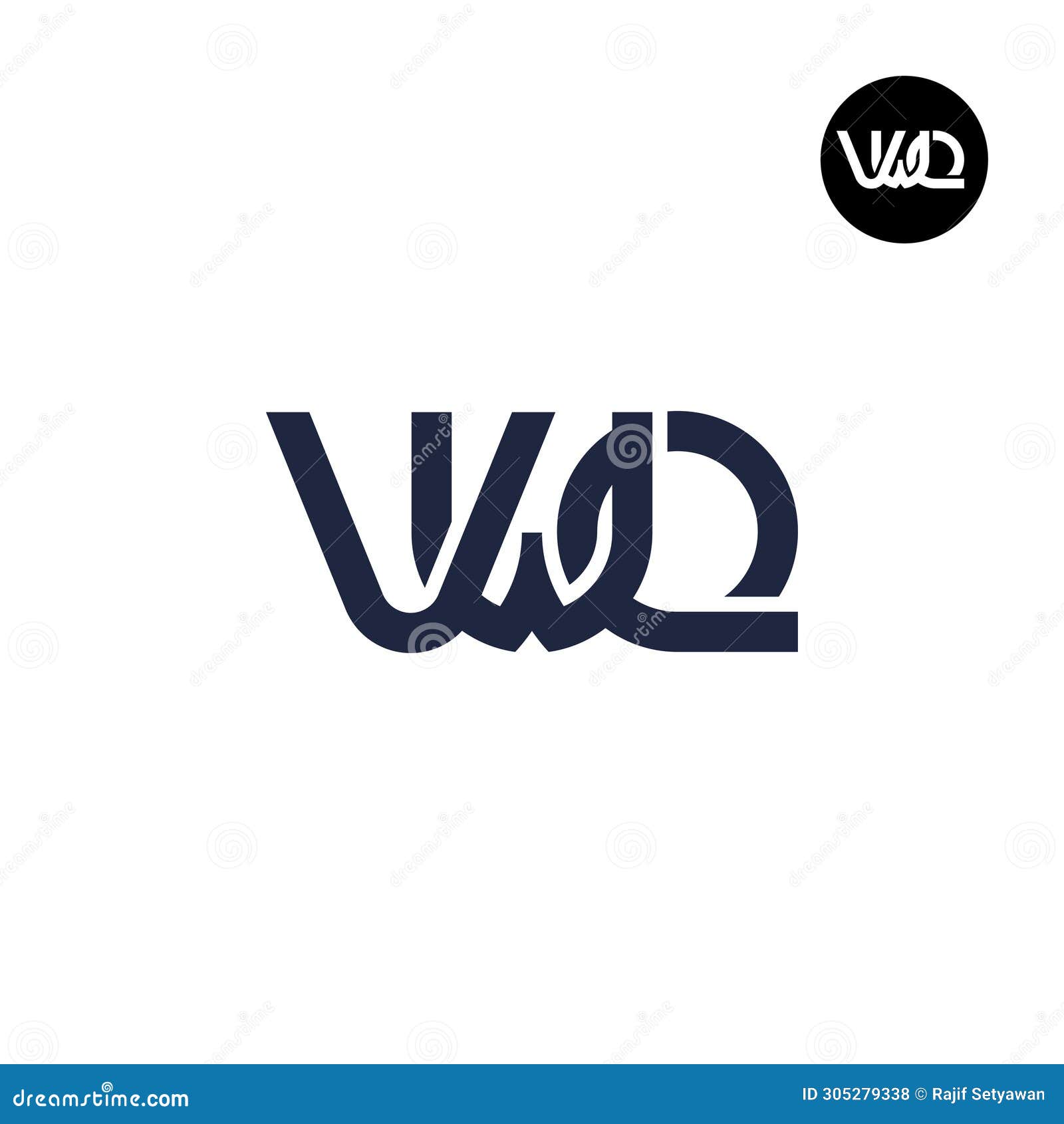 Letter VWQ Monogram Logo Design Stock Vector - Illustration of ...