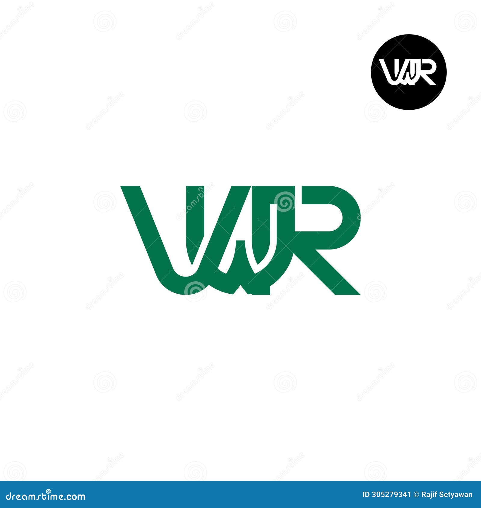 Letter VWR Monogram Logo Design Stock Vector - Illustration of initial ...