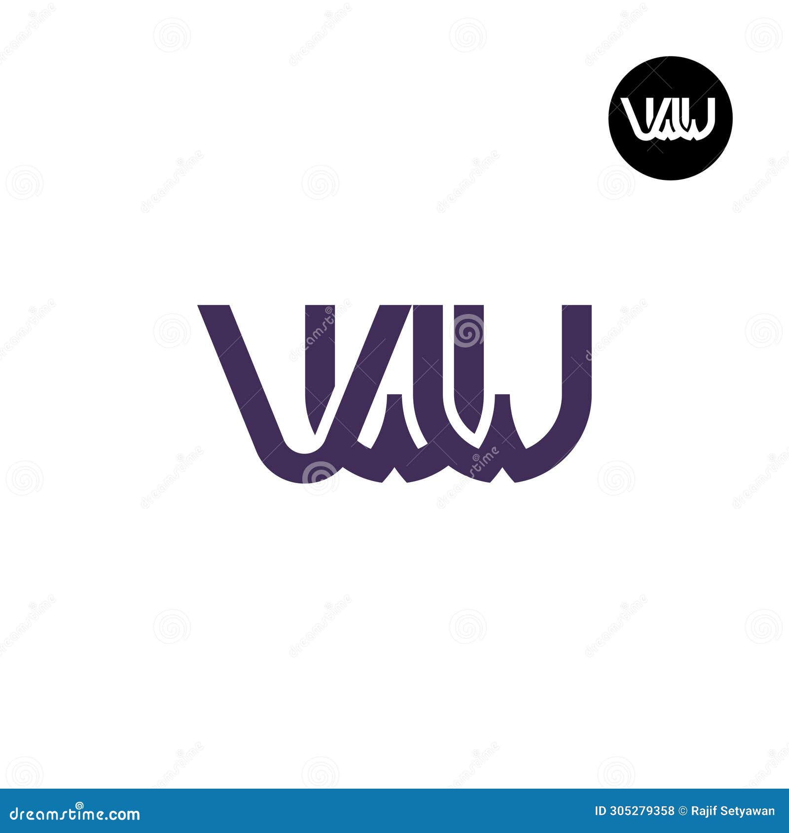 Letter VWW Monogram Logo Design Stock Illustration - Illustration of ...