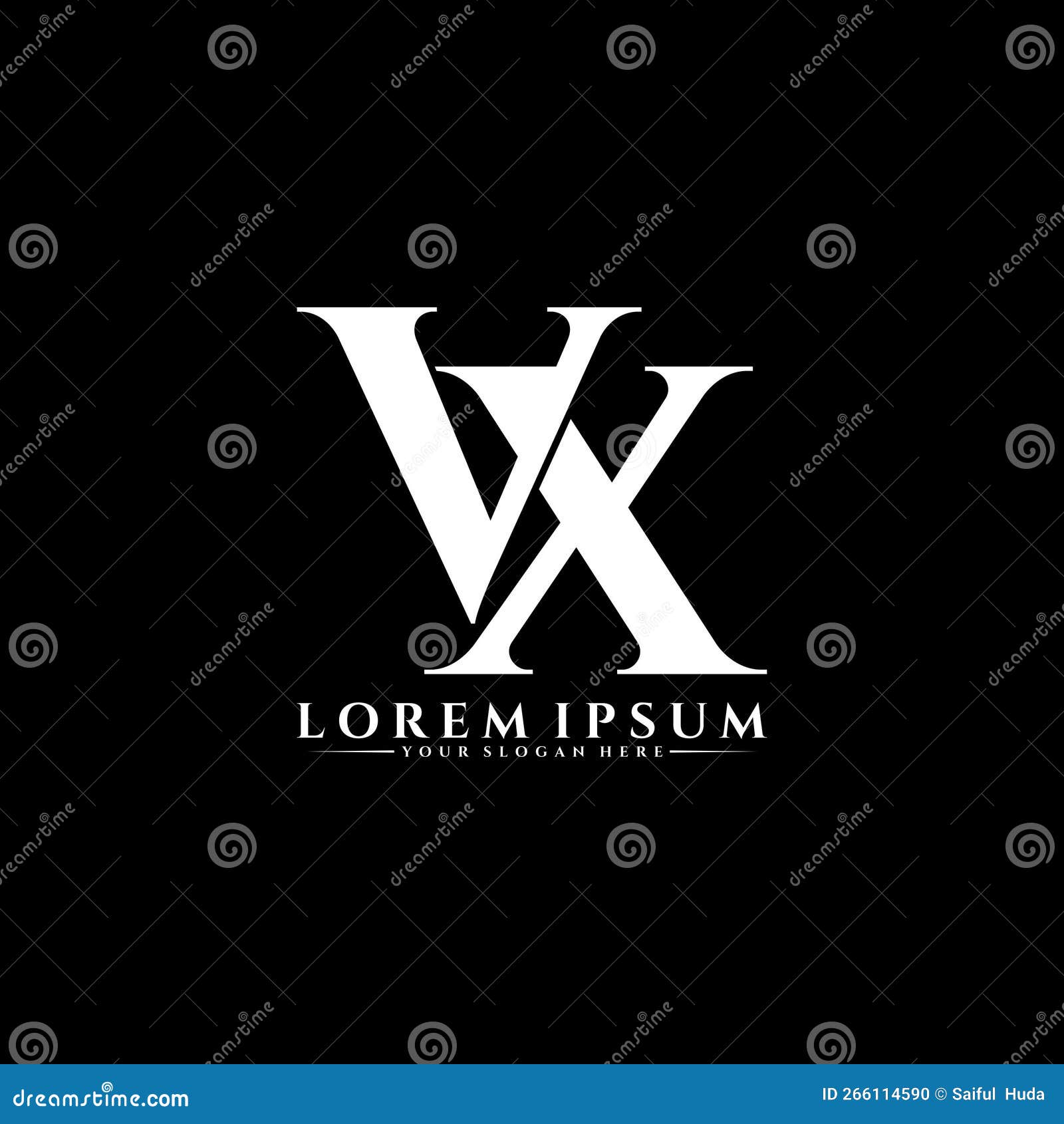 Letter VX Simple Monogram Logo Icon Design. Stock Vector - Illustration ...