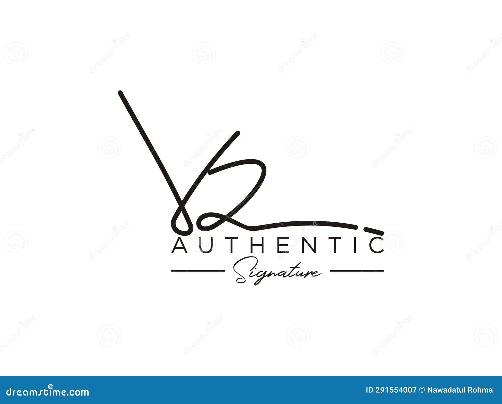 Letter VZ Signature Logo Template Vector Stock Vector - Illustration of ...