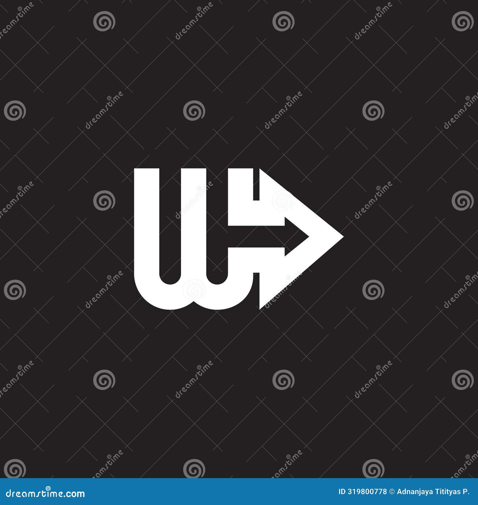 Letter W Arrow Simple Geometric Logo Vector Stock Vector - Illustration ...