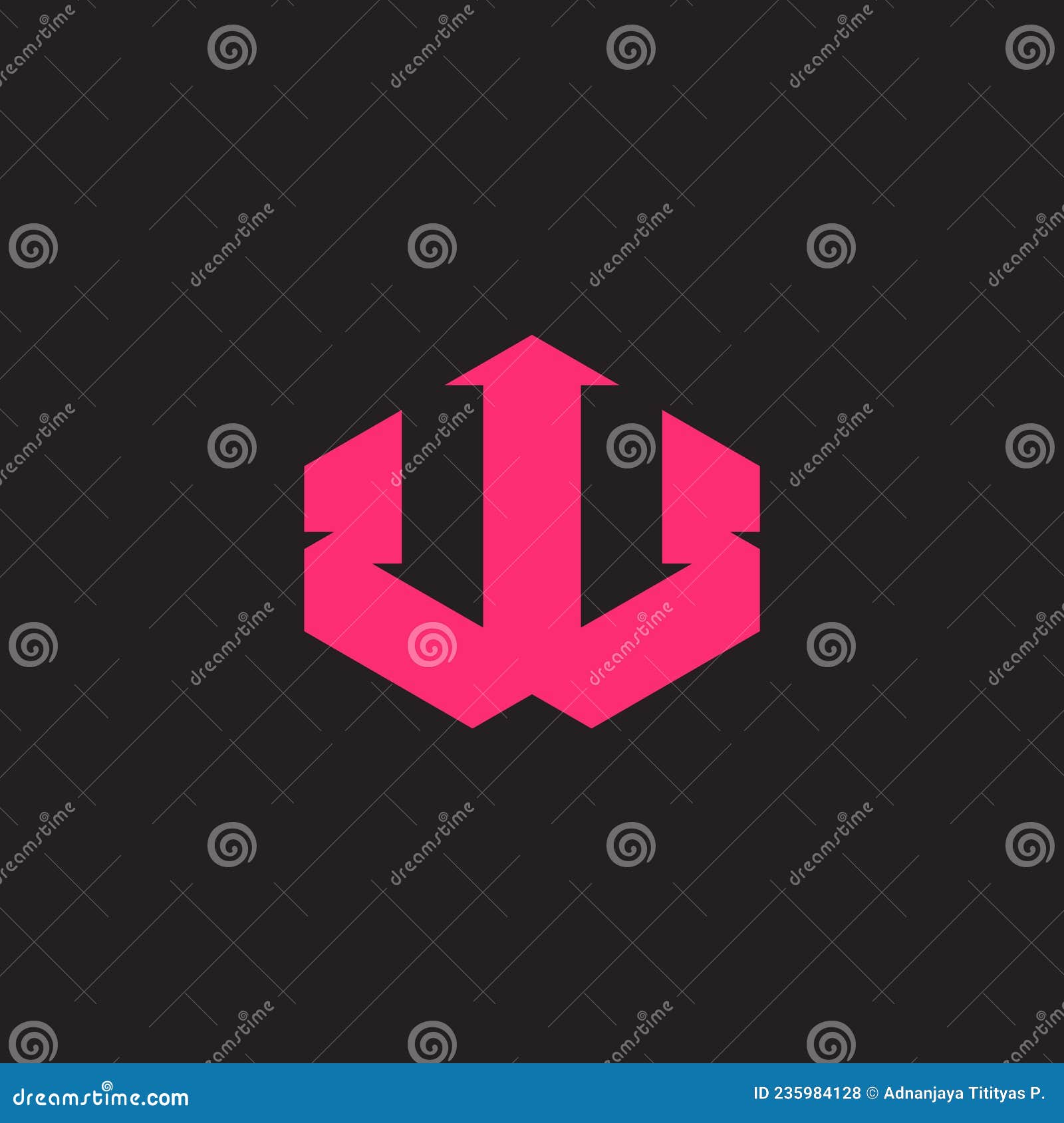 Letter W Arrow Up Simple Geometric Design Logo Vector Stock Vector ...
