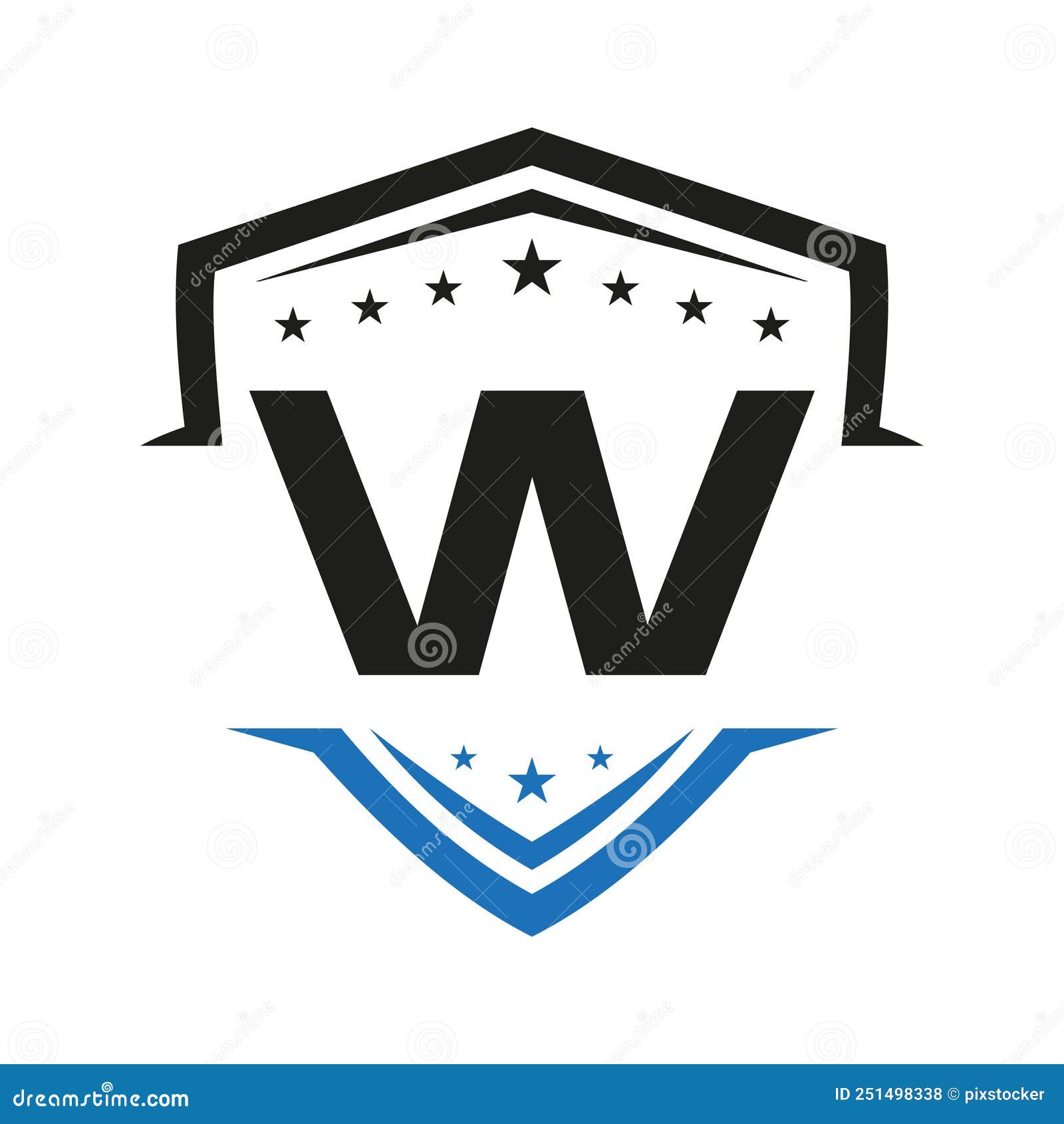 Letter W Automotive Shield Logo Vector Template. Transportation Logo ...
