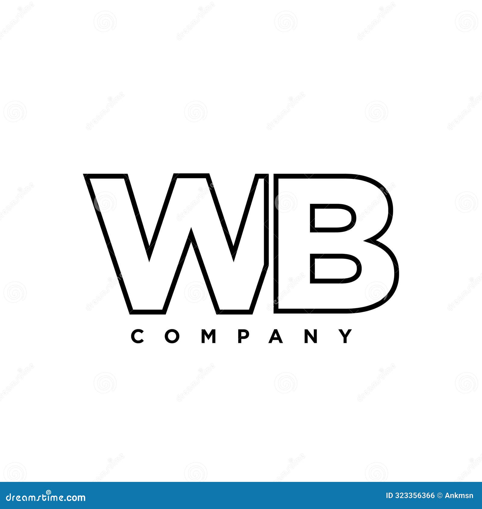 Letter W and B, WB Logo Design Template. Minimal Monogram Initial Based ...