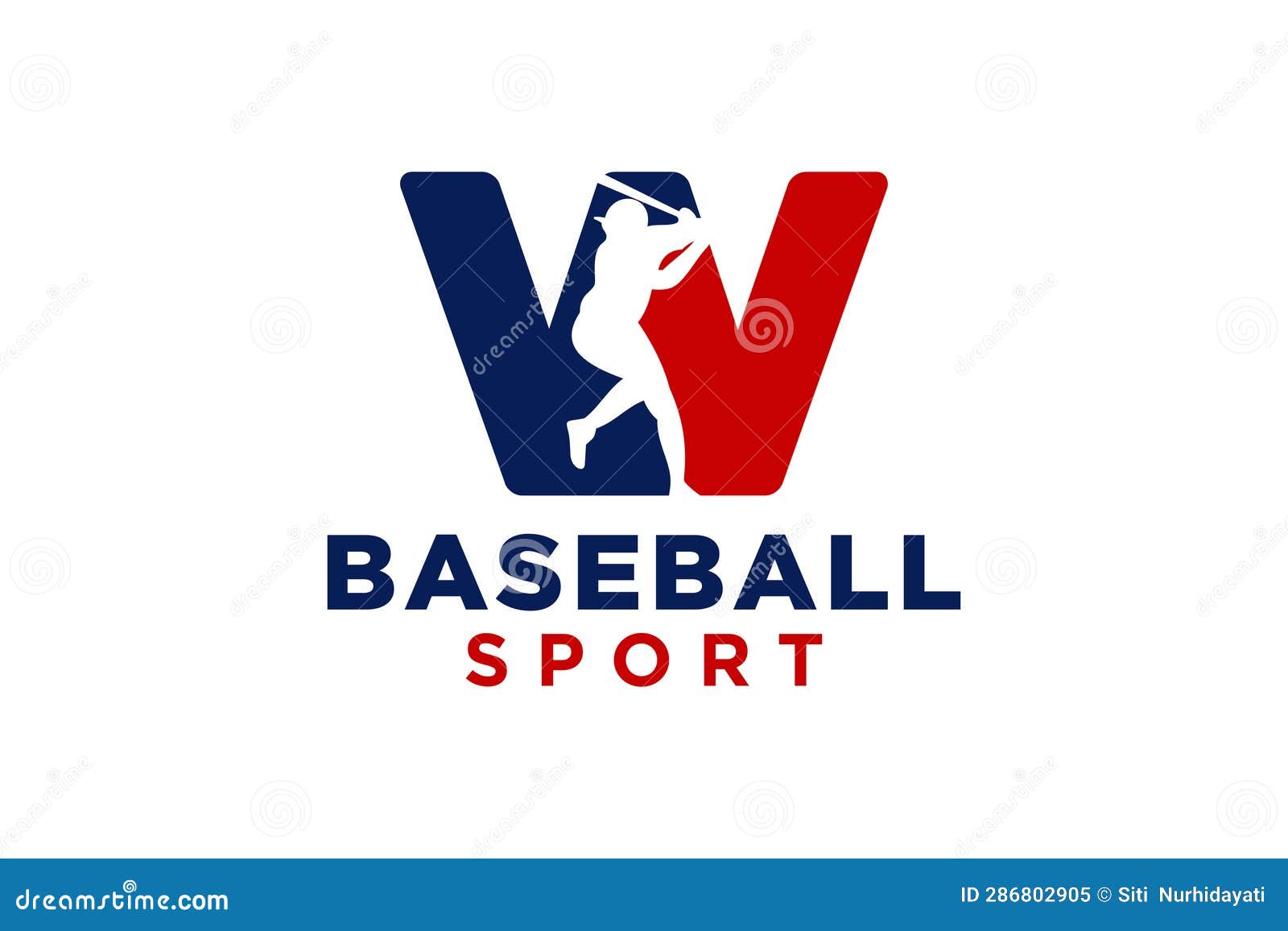 Letter W Baseball Logo Icon Vector Template, Stock Vector ...