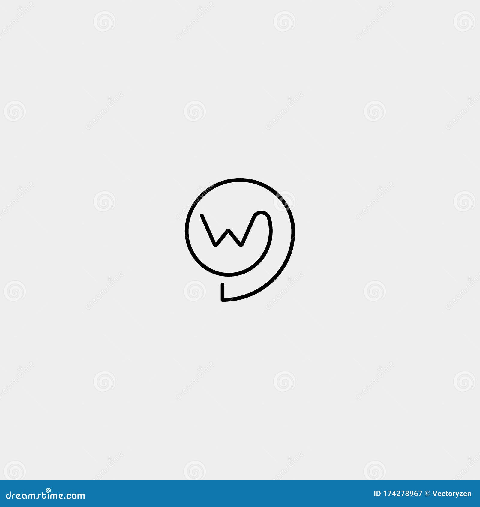 Letter W Chat Logo Design Template Vector Stock Vector - Illustration ...