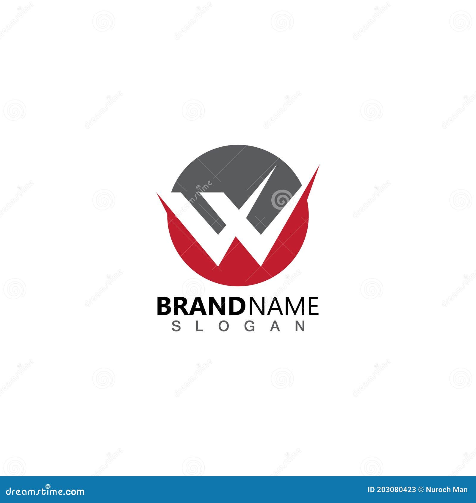 Letter W, Check Logo Design Template. Stock Vector - Illustration of ...