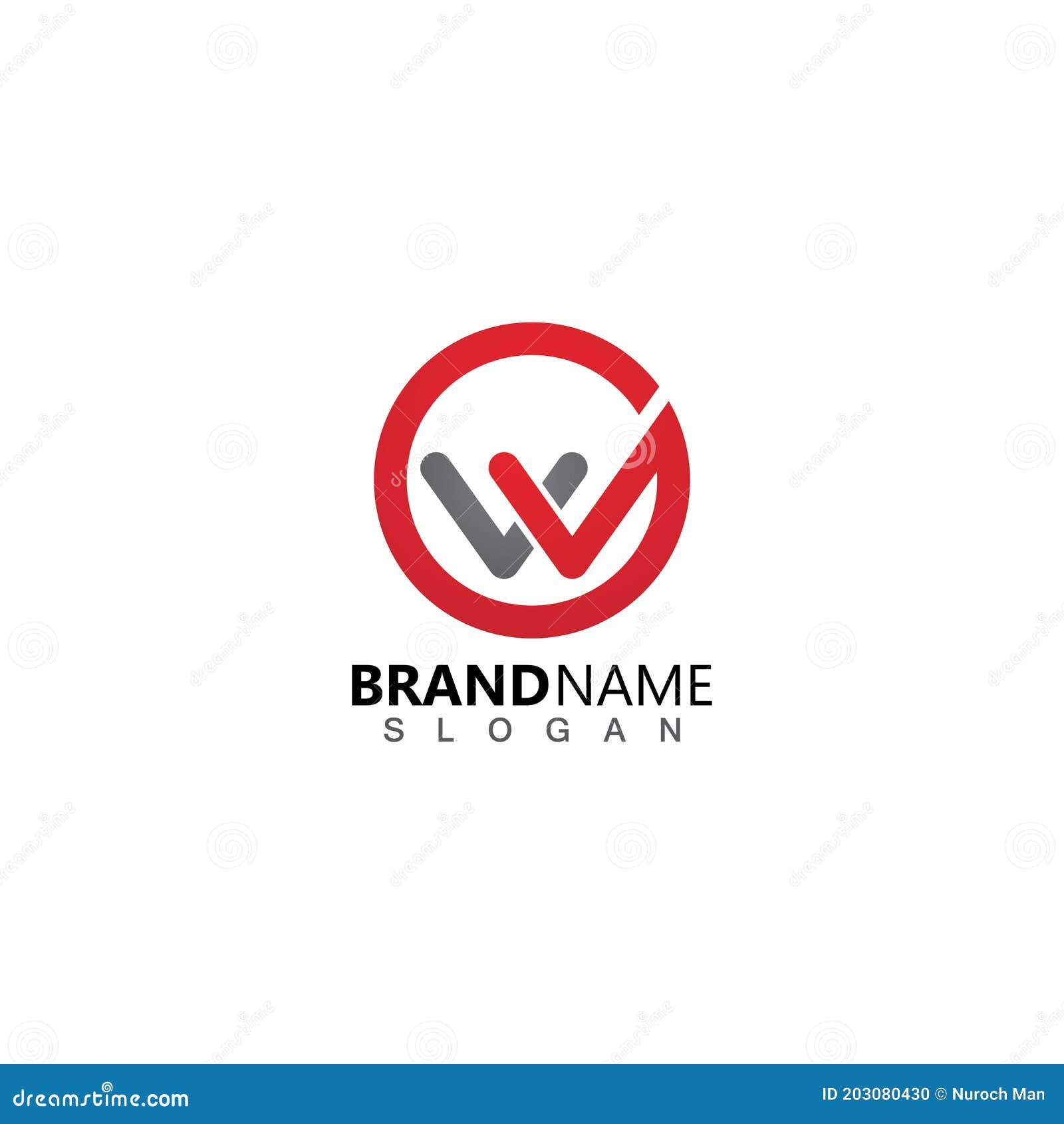 Letter W, Check Logo Design Template. Stock Vector - Illustration of ...