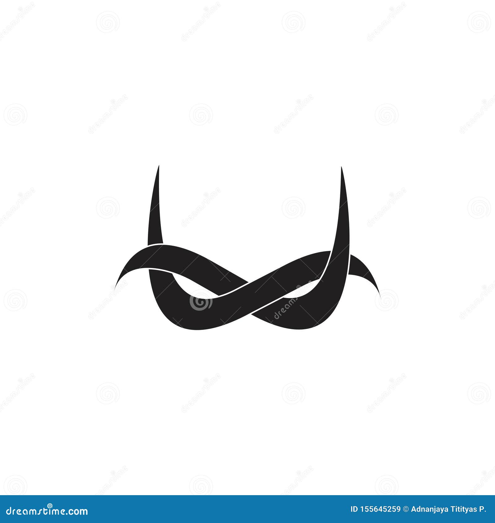 Letter W Curves Linked Logo Vector Stock Vector - Illustration of ...