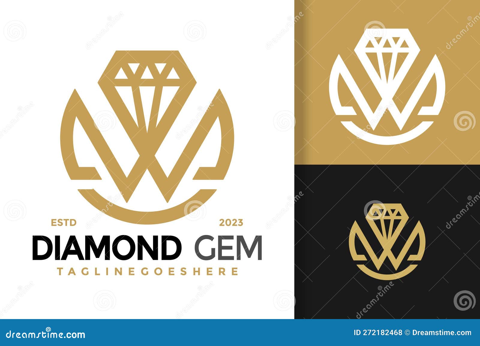 Letter W Diamond Gem Logo Vector Icon Illustration Stock Vector ...
