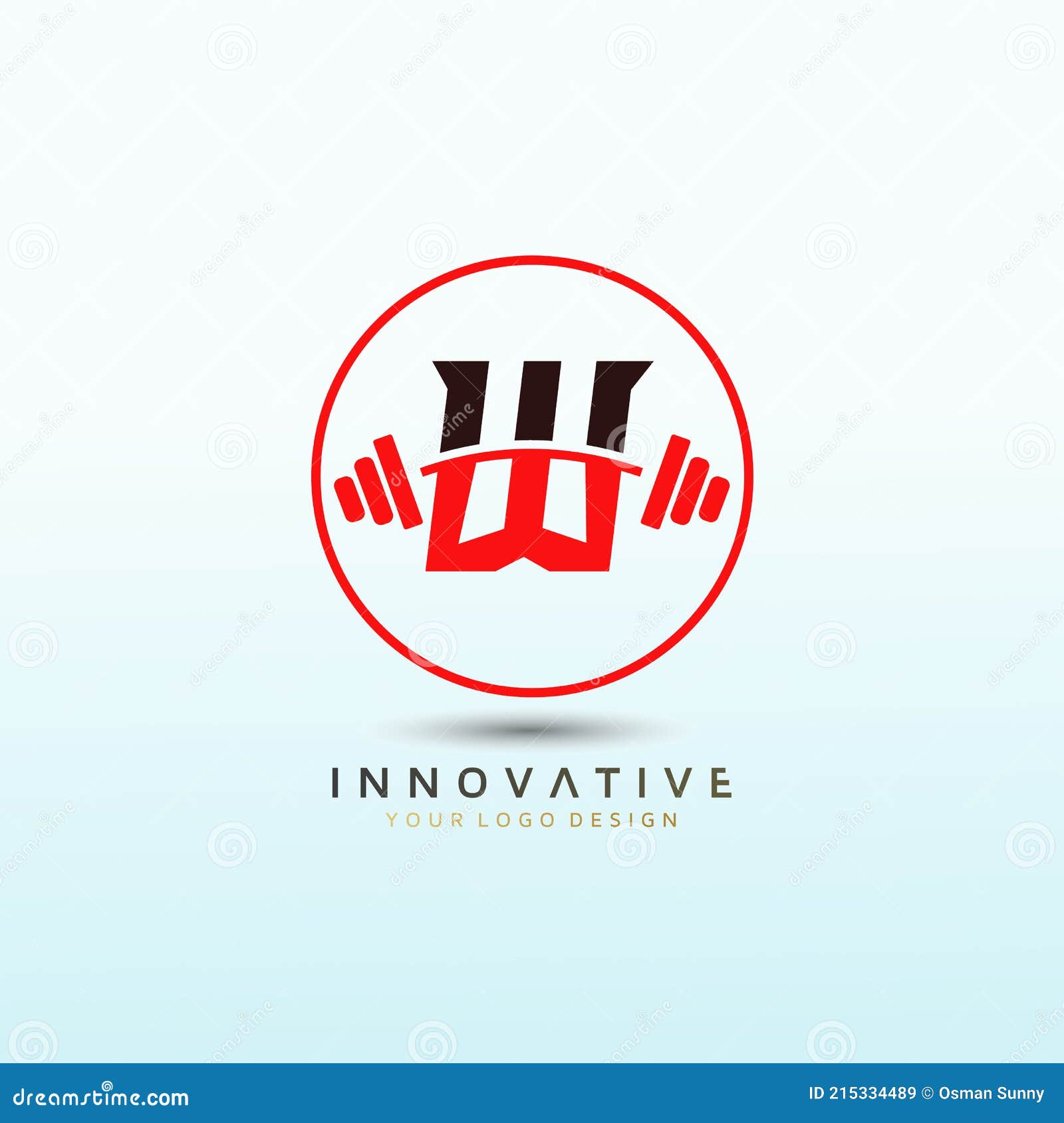 Letter W Fitness Vector Logo Design Stock Vector - Illustration of ...