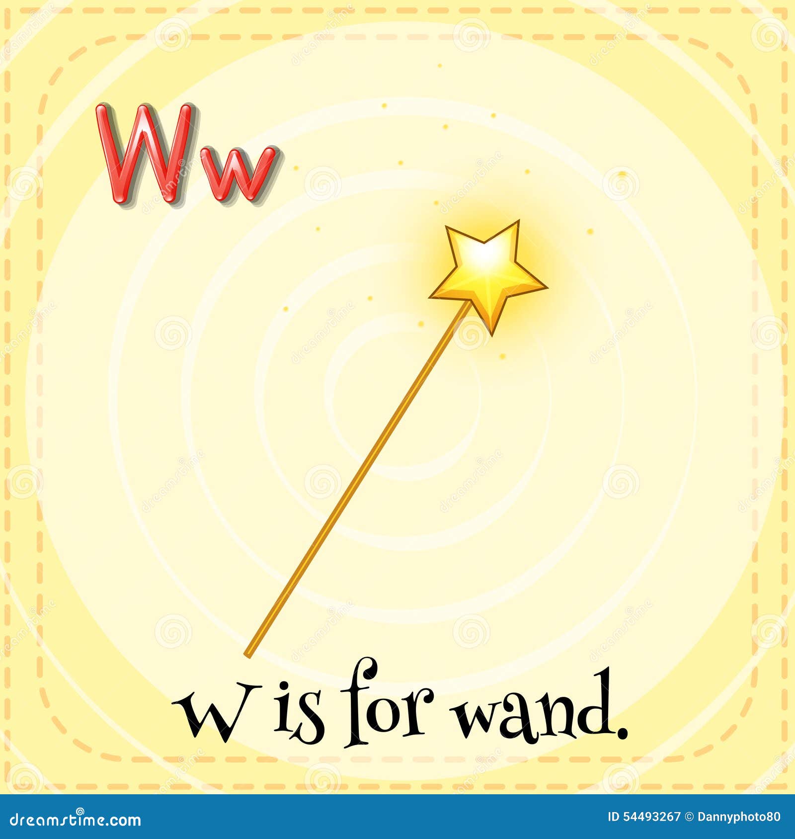 Letter W Cartoon Vector | CartoonDealer.com #54493267