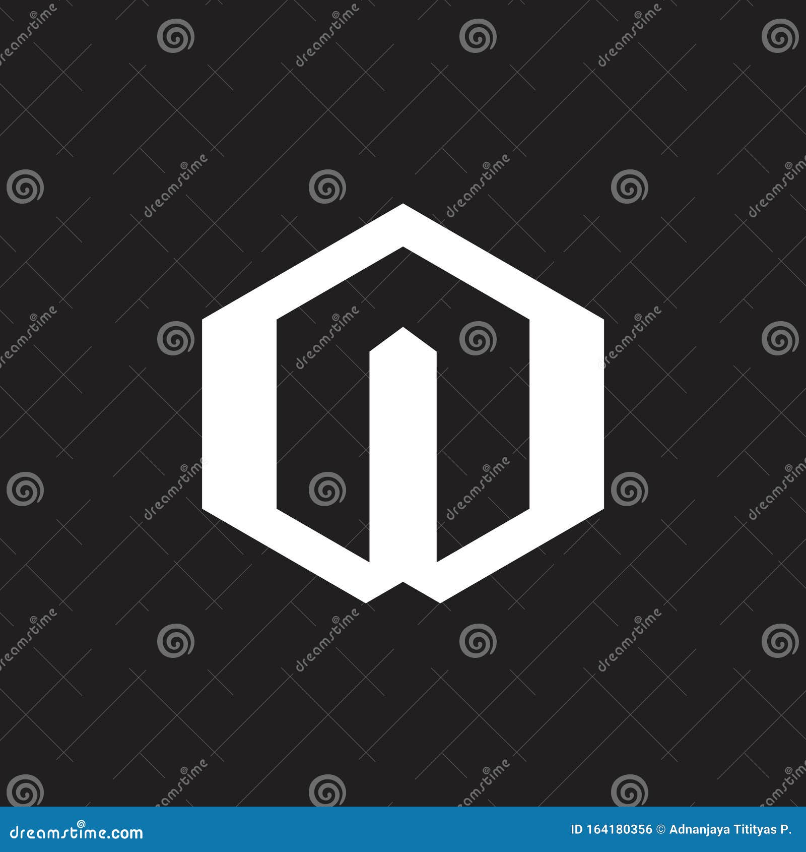 Letter W Geometric Hexagonal Logo Vector Stock Vector - Illustration of ...