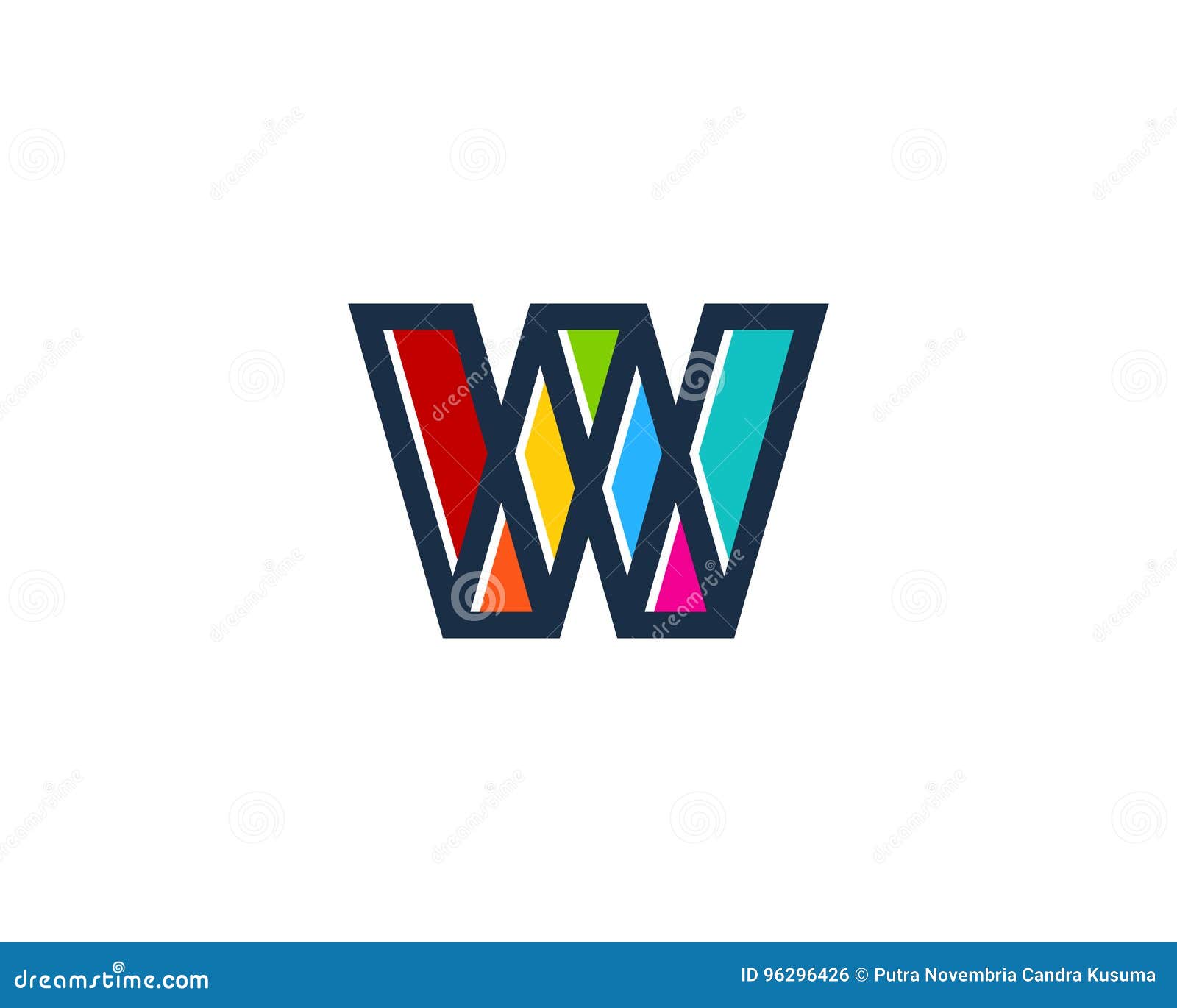 Letter W Icon Logo Design Element Stock Vector - Illustration of circle ...