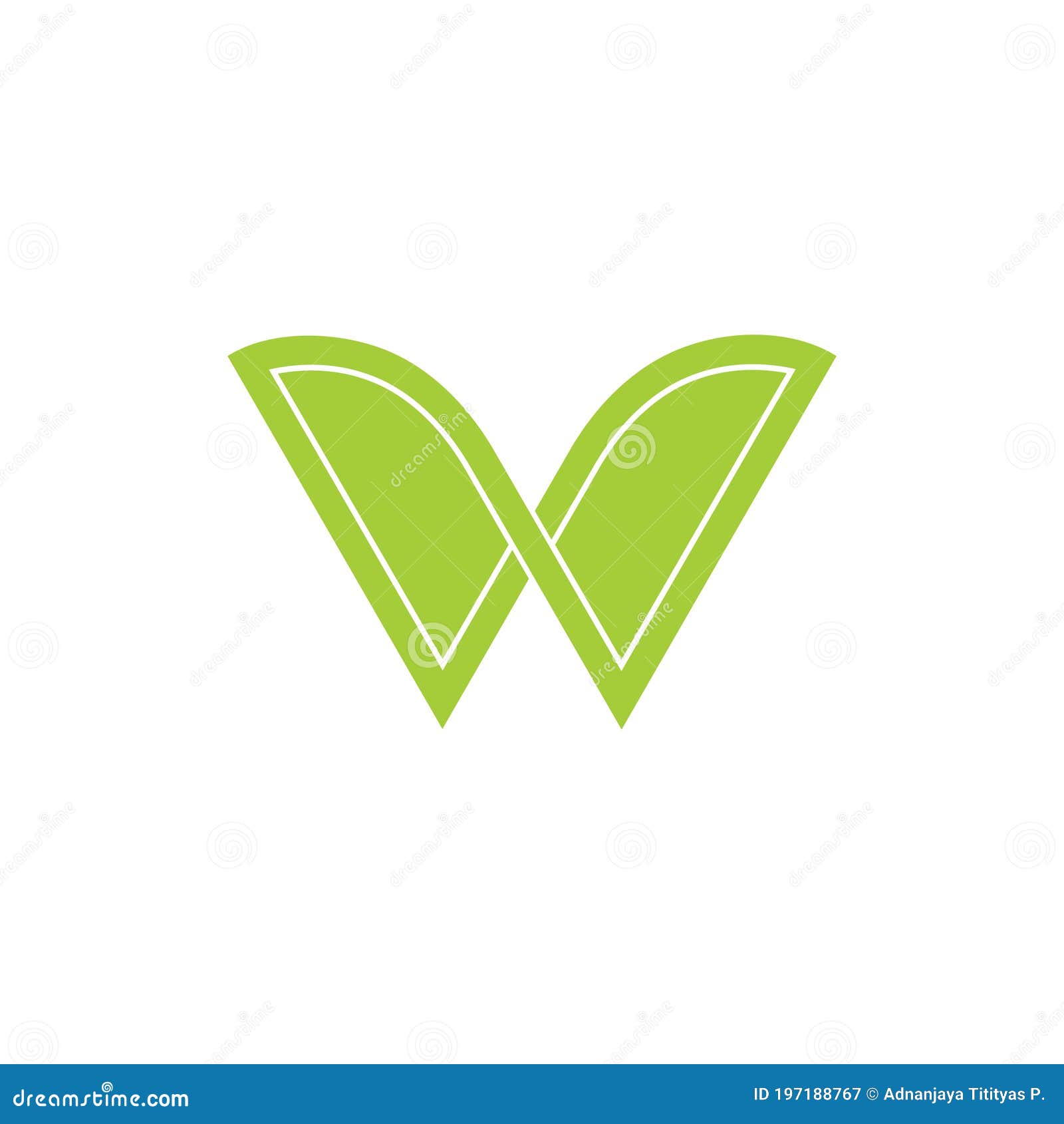 Letter W Infinity Geometric Logo Vector Stock Vector - Illustration of ...