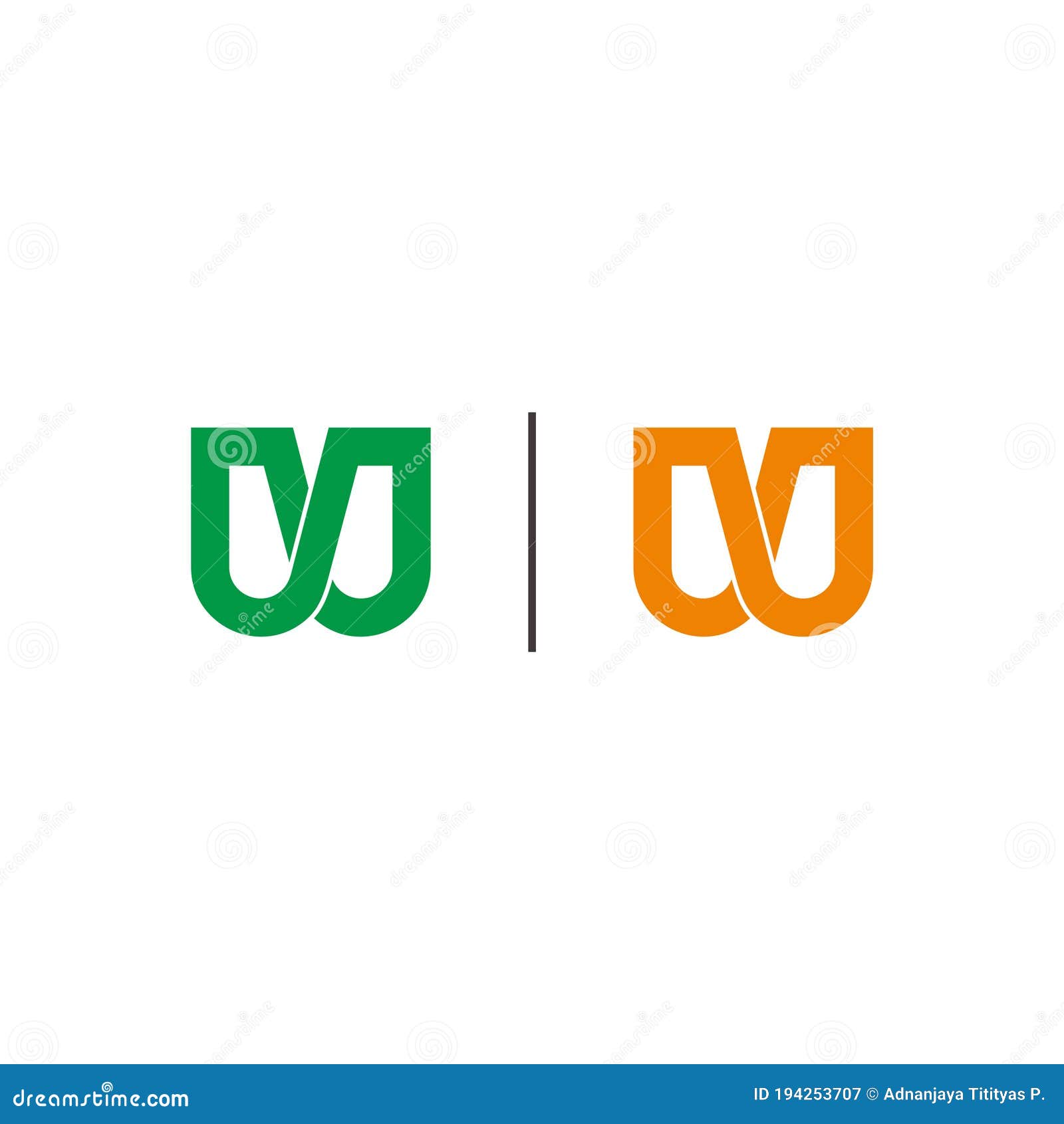 Letter W Infinity Lines Overlap Design Logo Vector Stock Vector ...