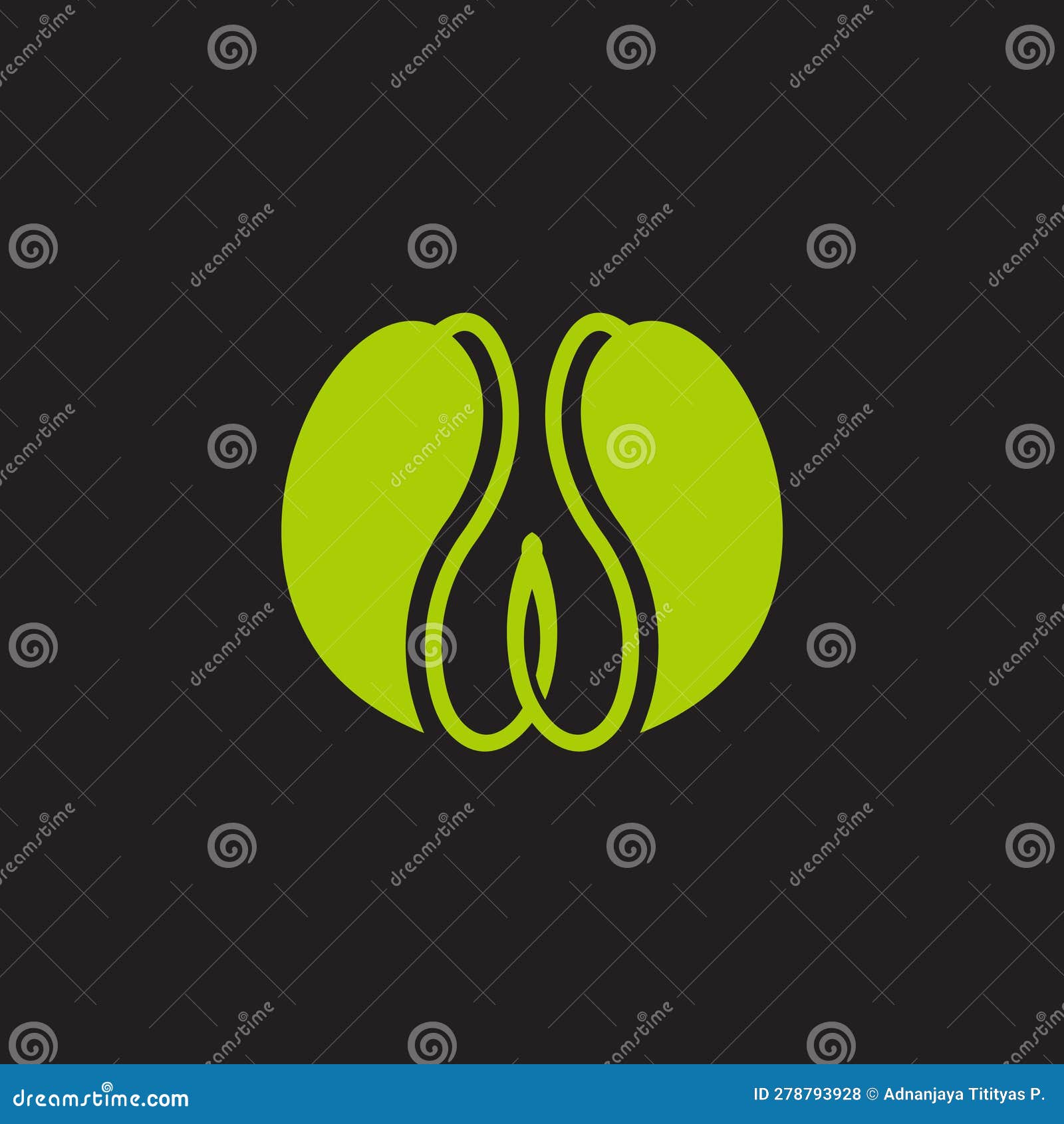 Letter W Leaf Curves Simple Logo Vector Stock Vector - Illustration of ...