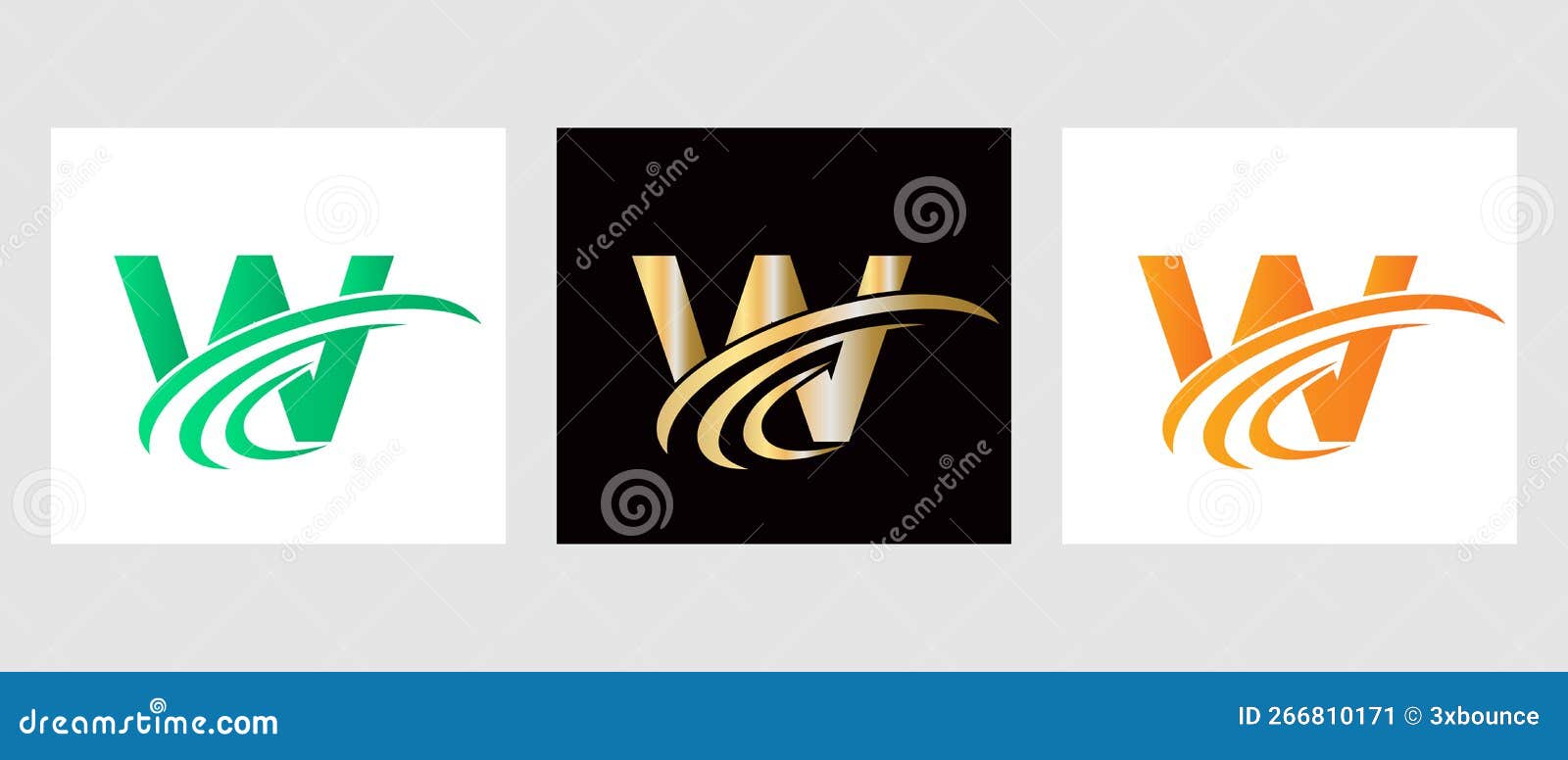 Letter W Logo Design Template. Monogram W Letter Logotype Symbol Stock ...