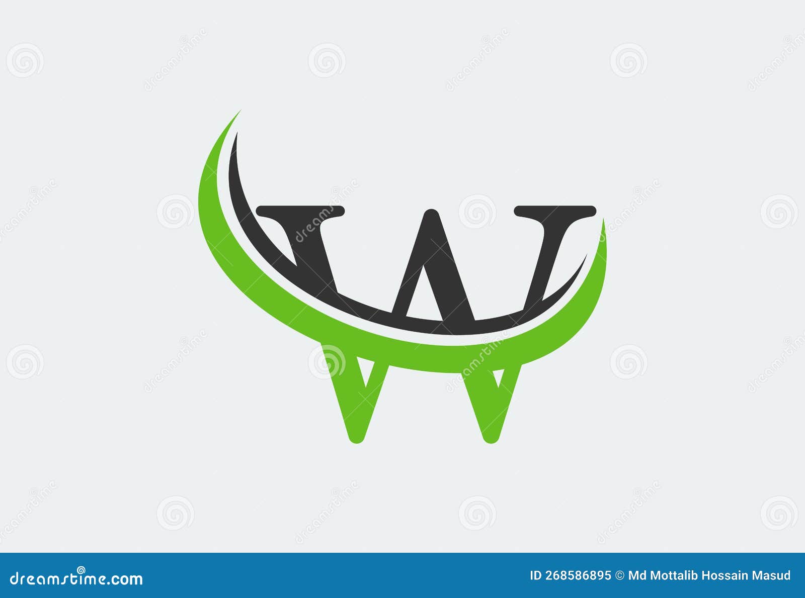 Letter W Logo Design Template, Vector Illustration Stock Illustration ...