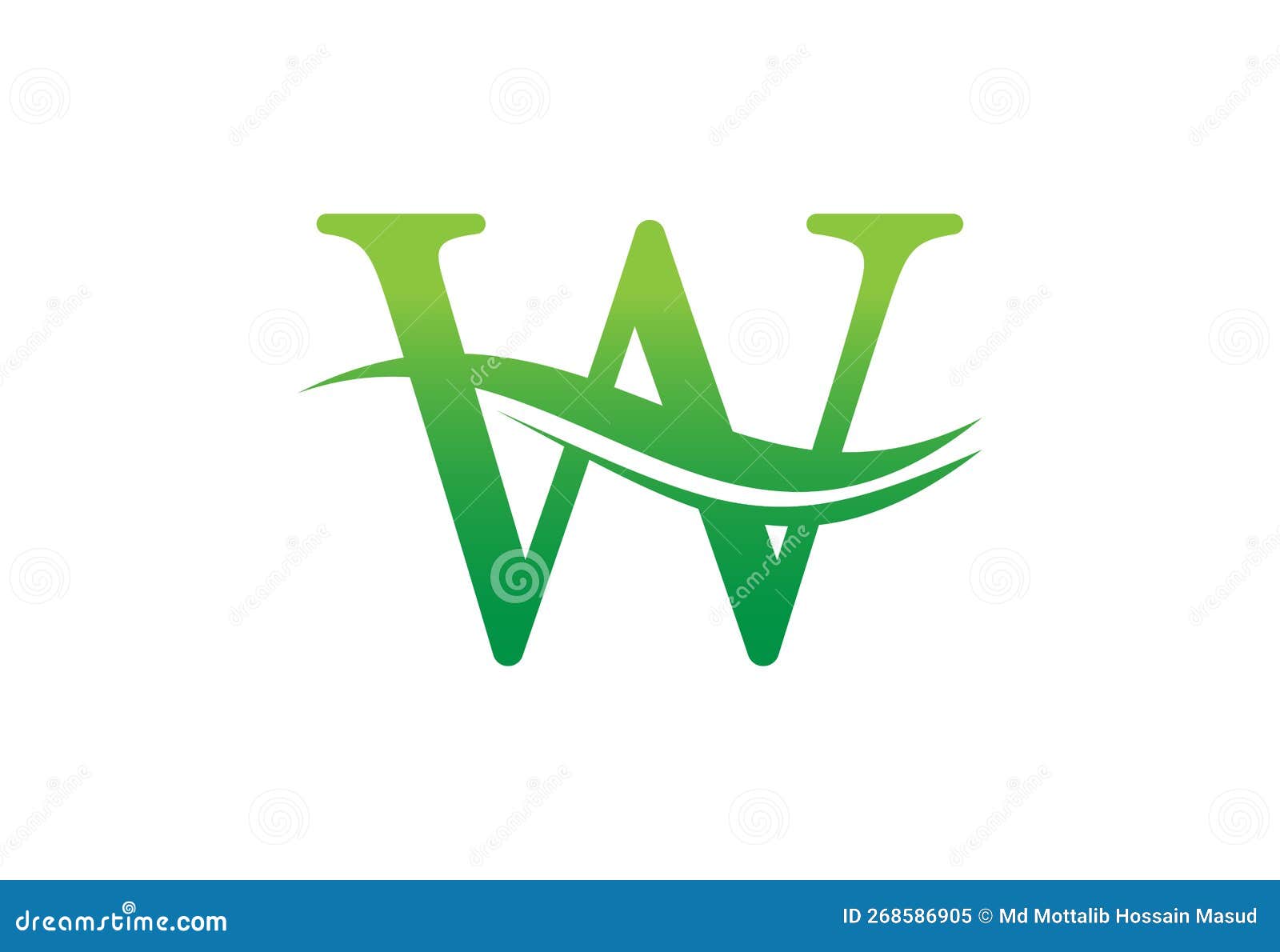 Letter W Logo Design Template, Vector Illustration Stock Illustration ...