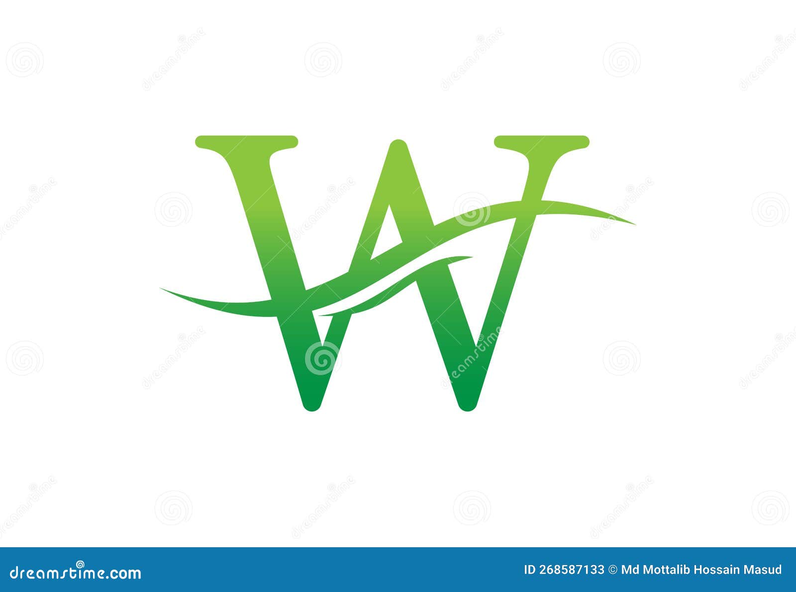 Letter W Logo Design Template, Vector Illustration Stock Illustration ...