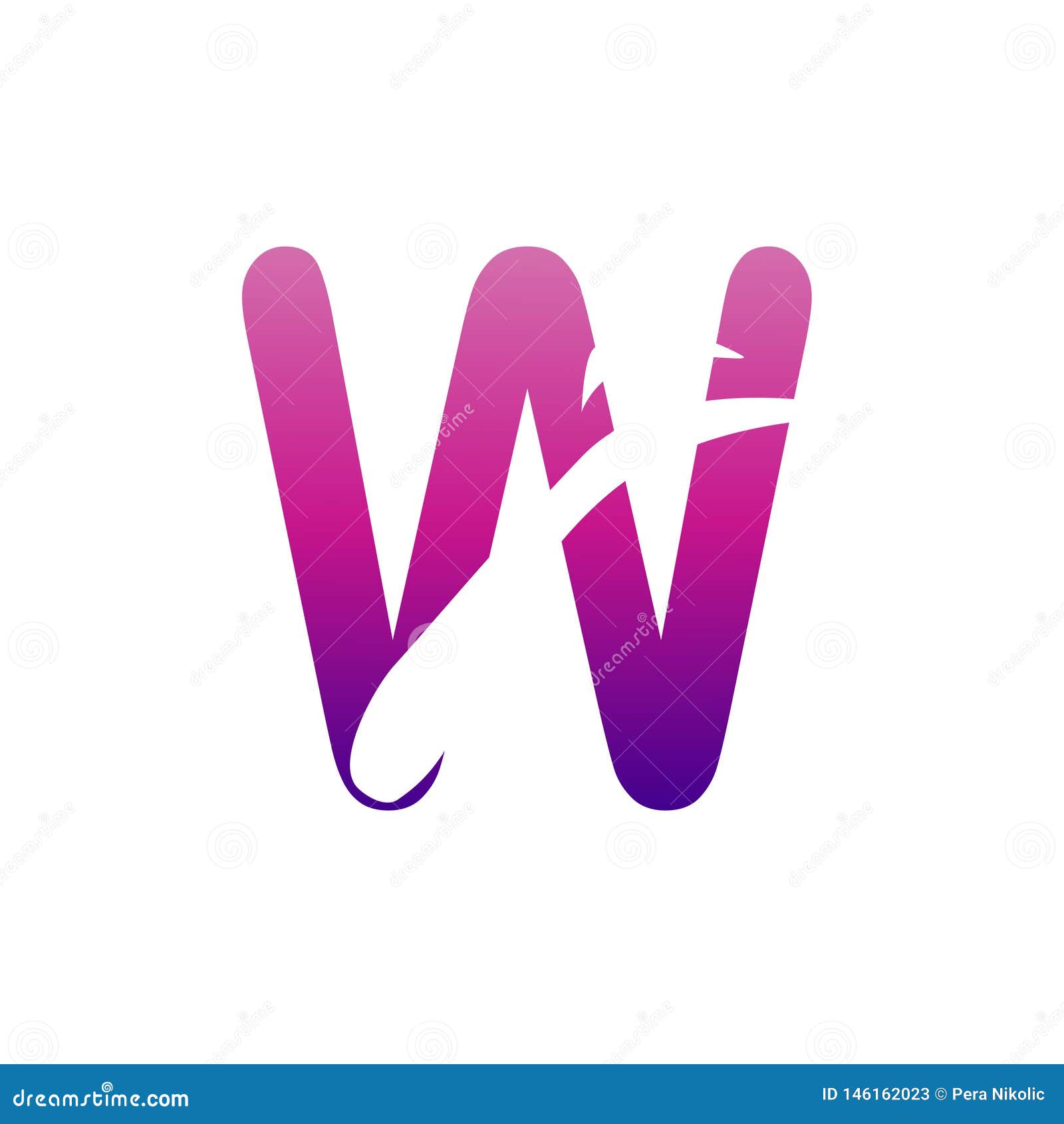 Letter W logo design. stock vector. Illustration of company - 146162023