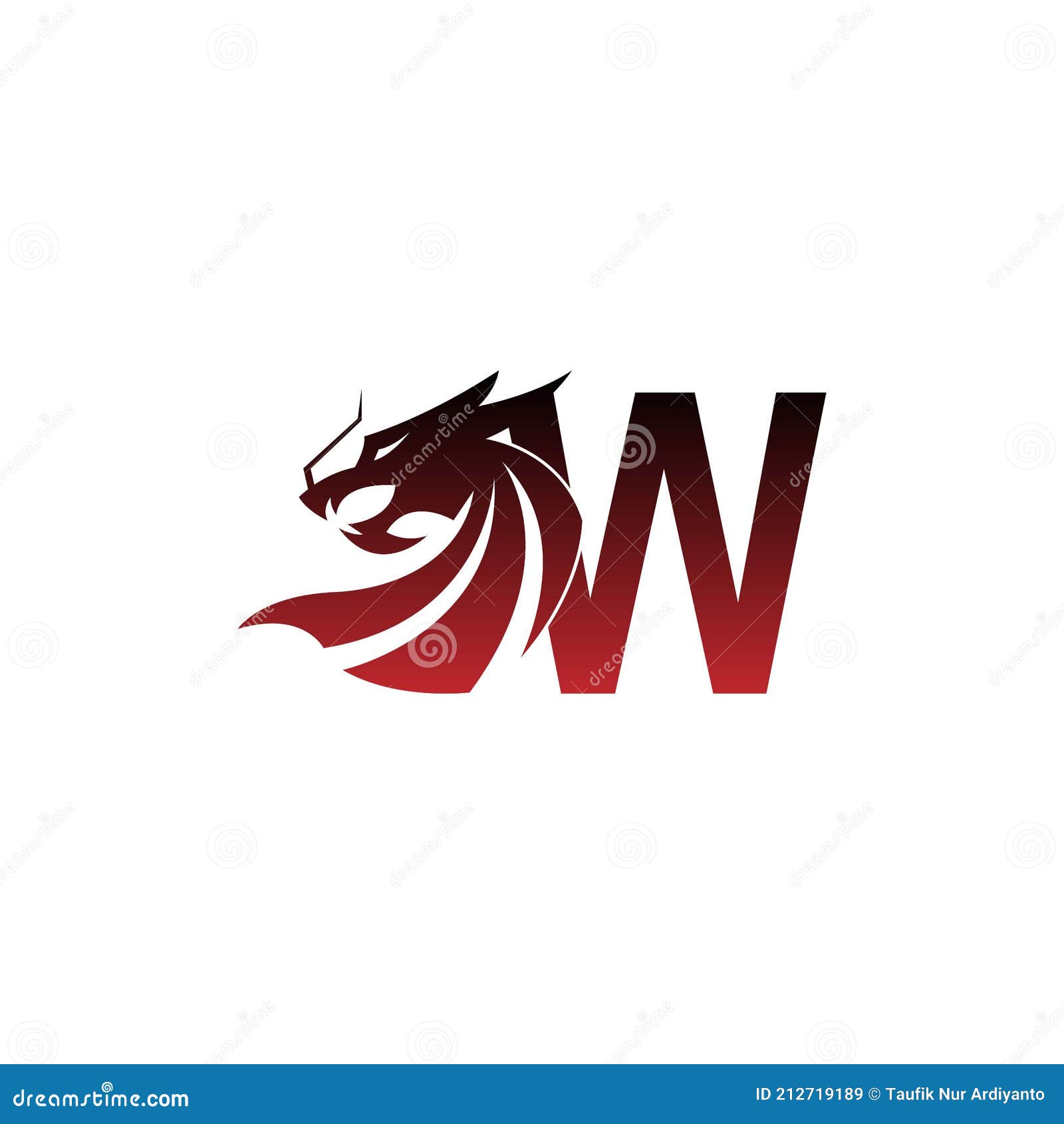Letter W Logo Icon with Dragon Design Vector Stock Vector ...