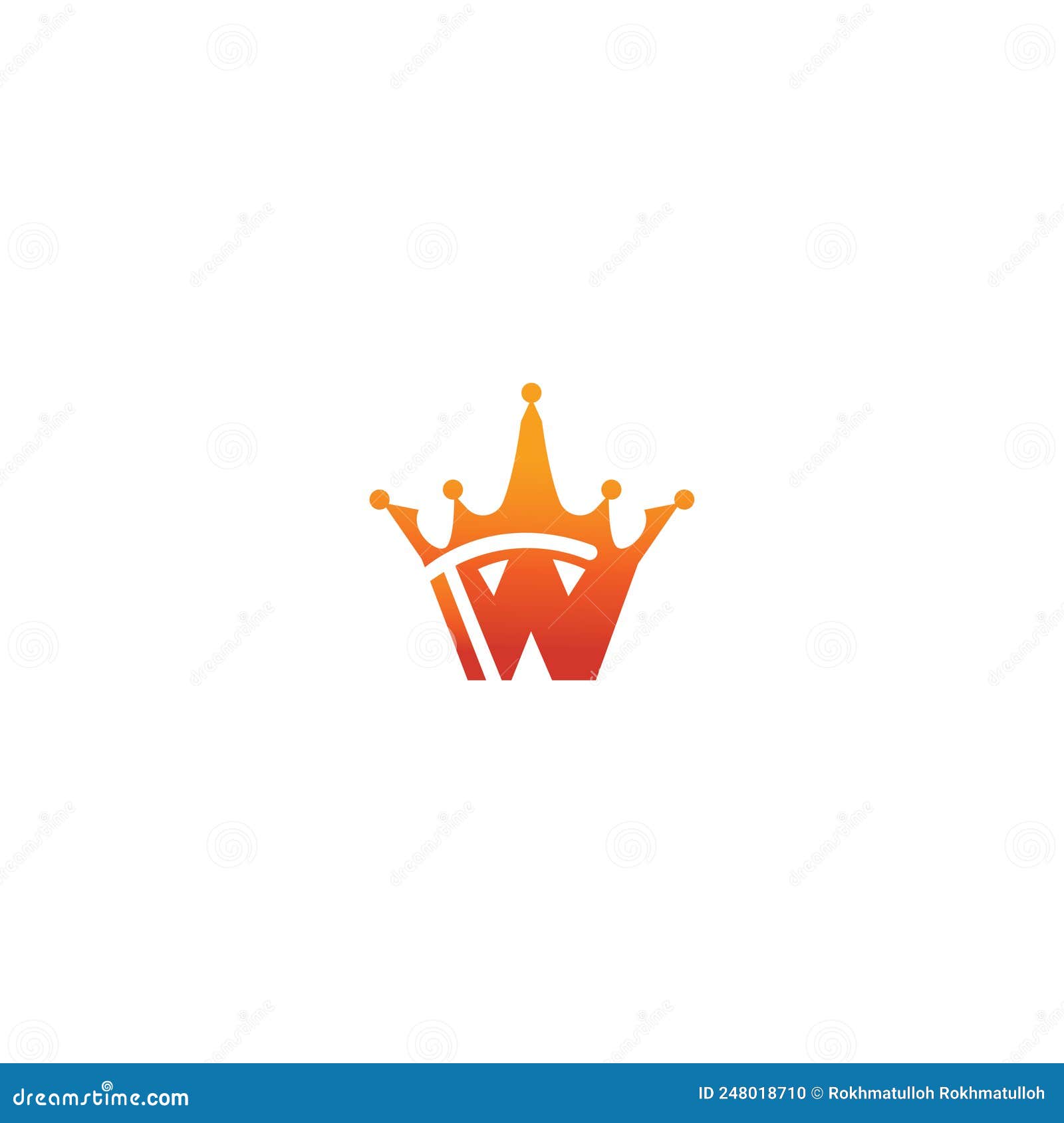 Letter W Logo Template King Crown Illustration Vector Design Stock ...