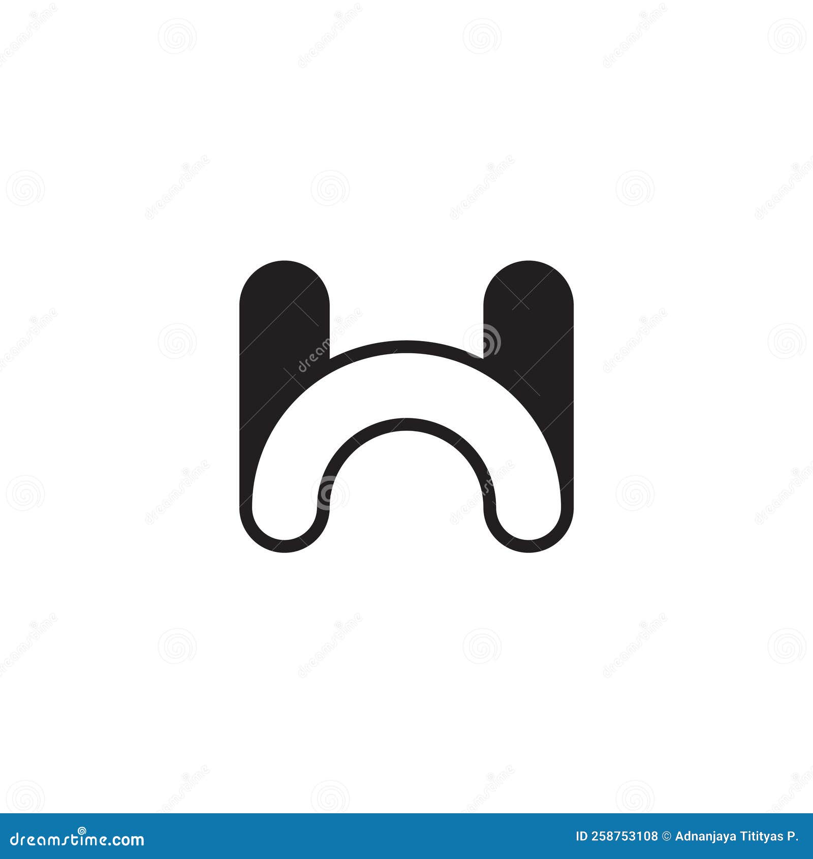 Letter W Loop Outline Simple Logo Vector Stock Vector - Illustration of ...