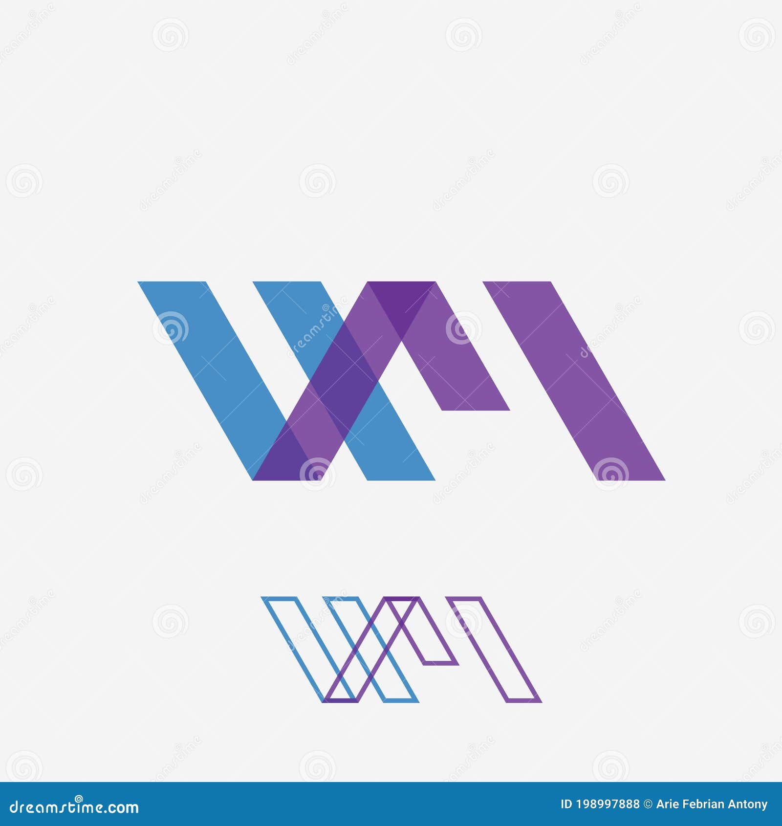 Letter W and M Vector Design Illustration Stock Vector - Illustration ...