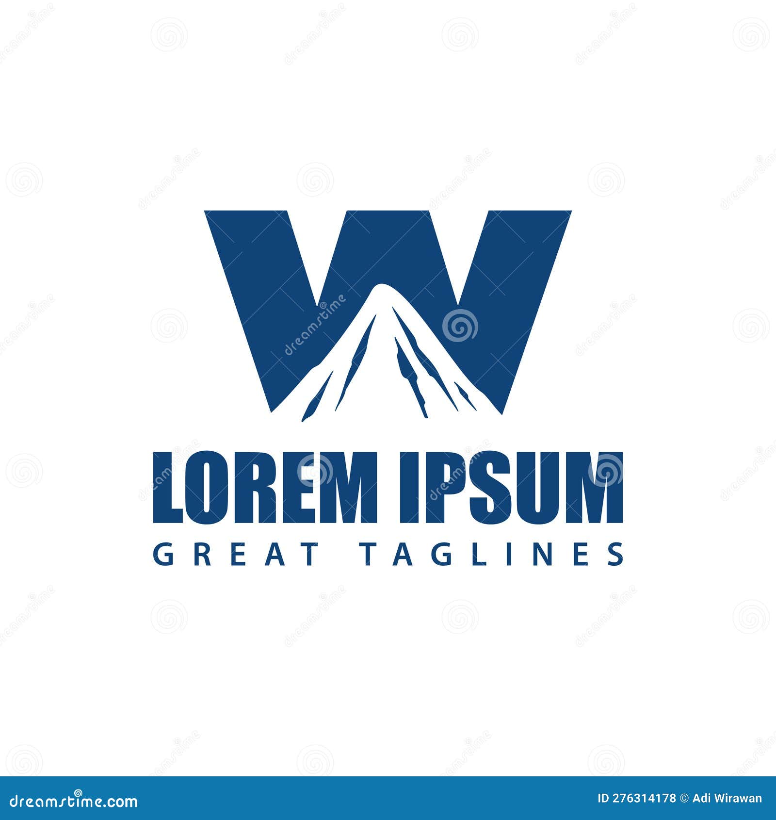 Letter W Mountain Logo Vector Image Stock Illustration - Illustration ...