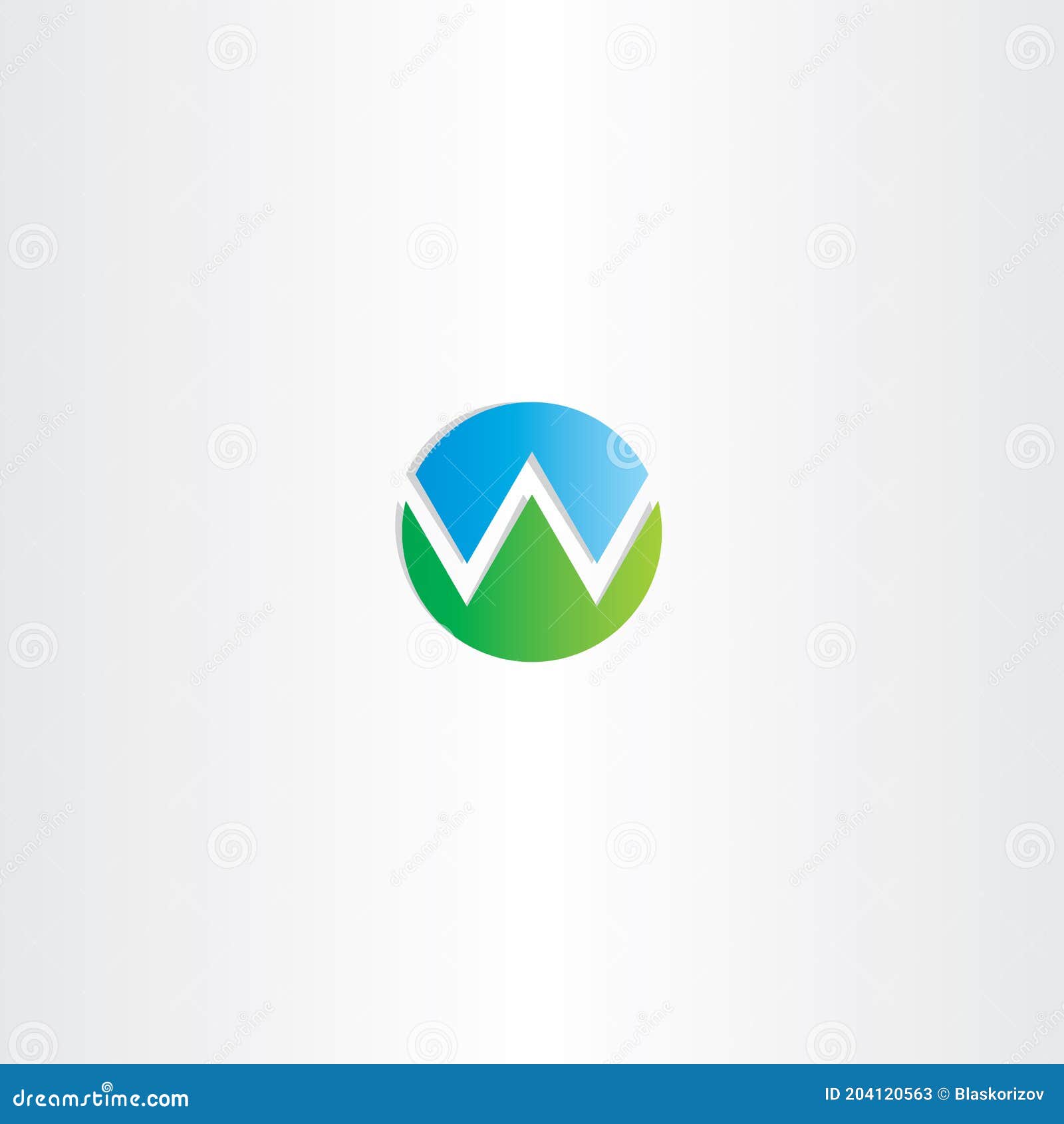 Letter W Mountain Symbol Logo Stock Vector - Illustration of brand ...