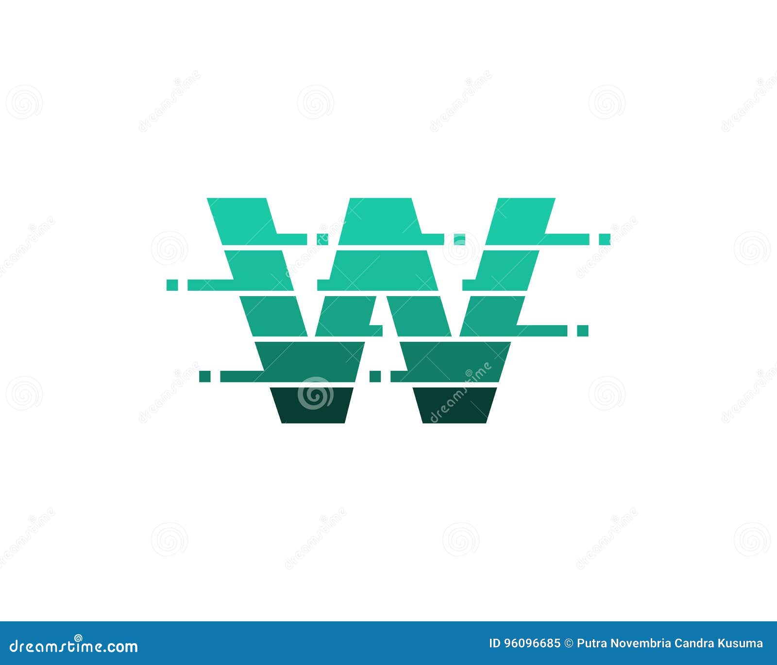 Letter W Pixel Icon Logo Design Element Stock Vector - Illustration of ...