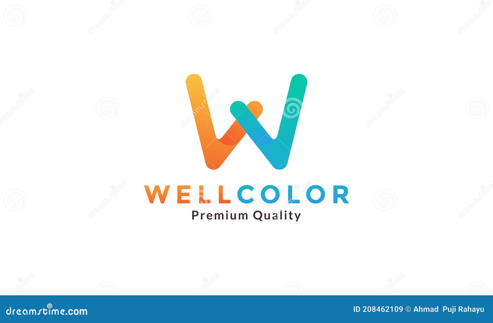 Letter W Rounded Abstract Modern Logo Symbol Icon Vector Graphic Design ...