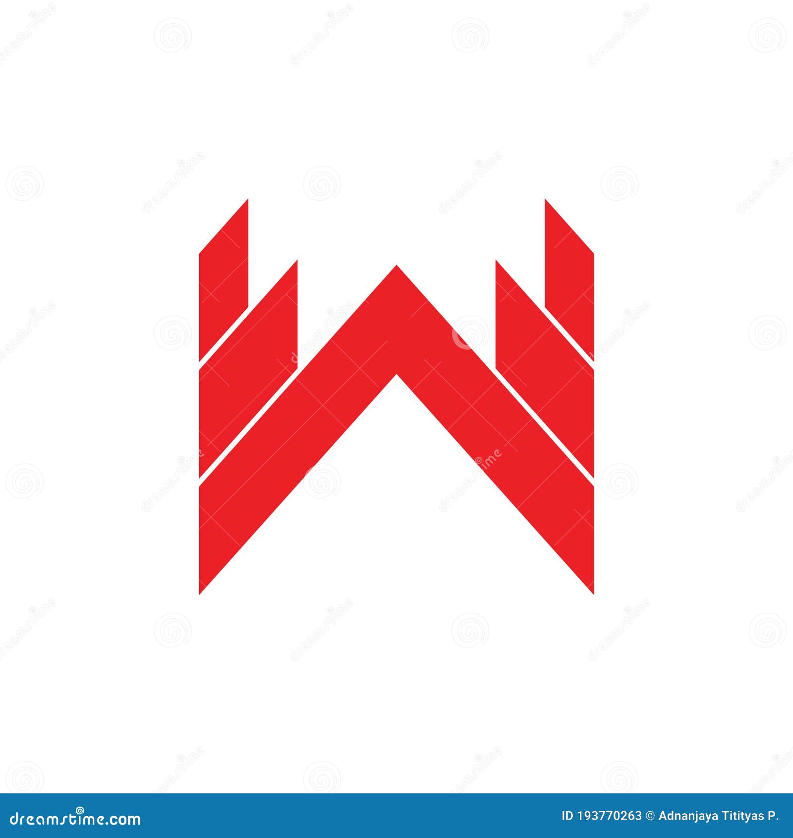 Letter W Simple Geometric Paper Logo Vector Stock Vector - Illustration ...