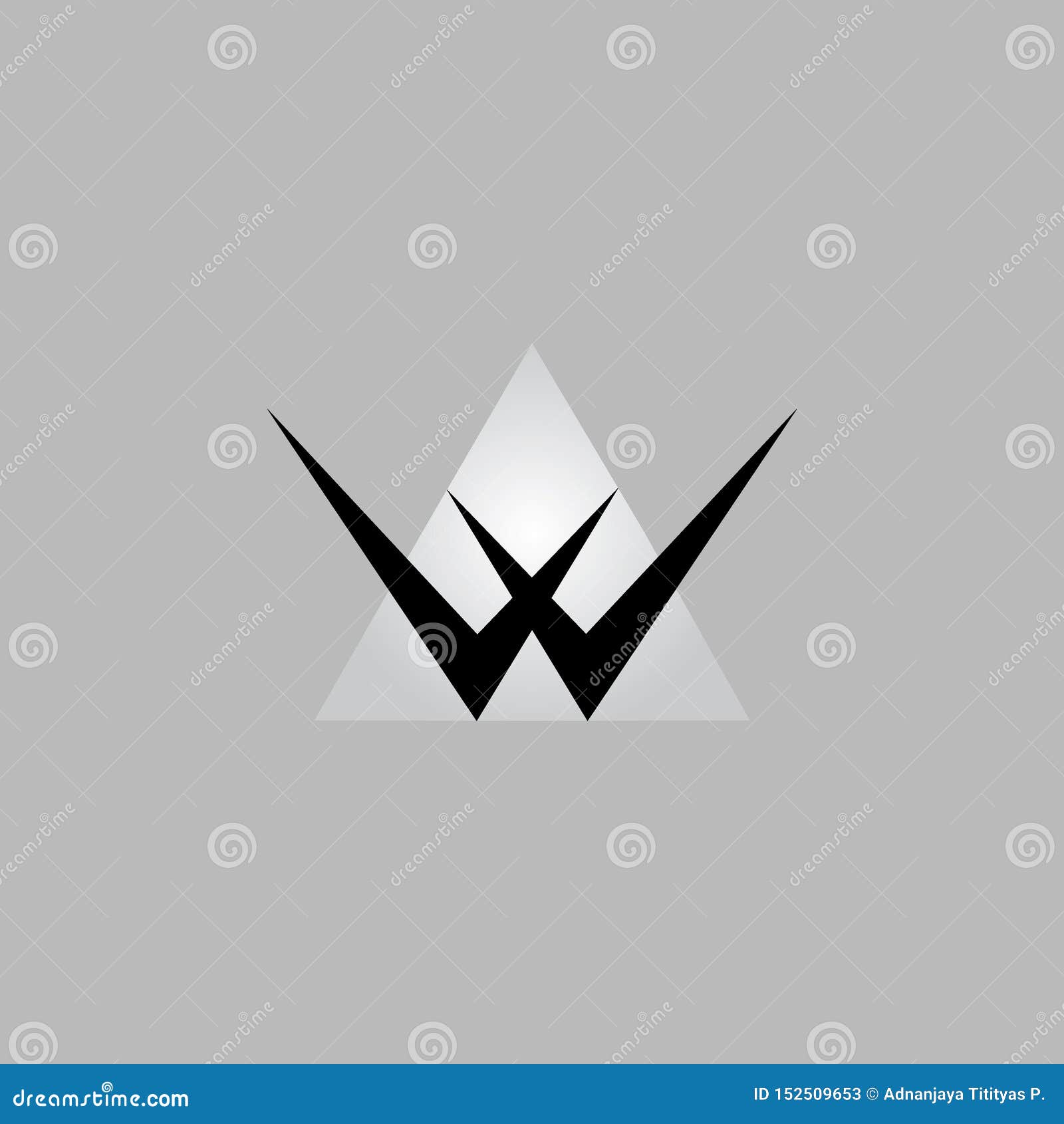 Letter W Simple Geometric Triangle Logo Vector Stock Vector ...