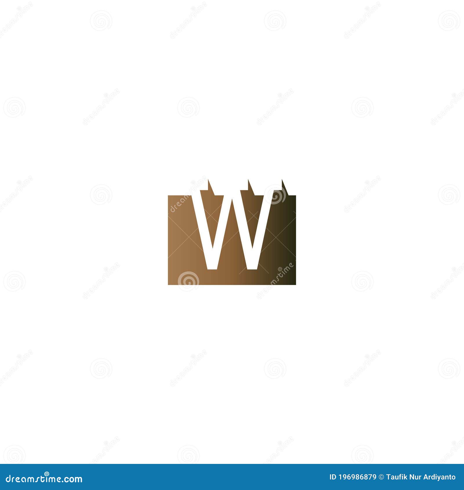 Letter W on the Square Icon Template Stock Vector - Illustration of ...