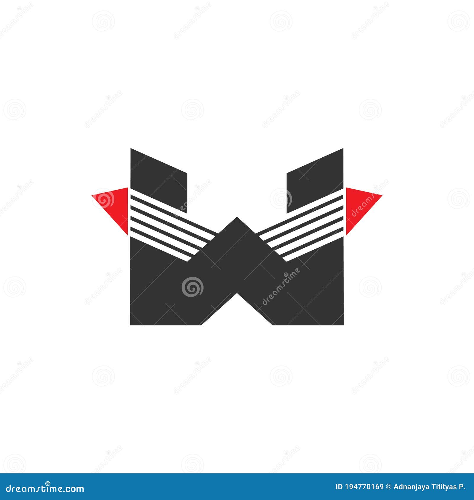 Letter W Stripes Geometric Fast Arrow Logo Vector Stock Vector ...