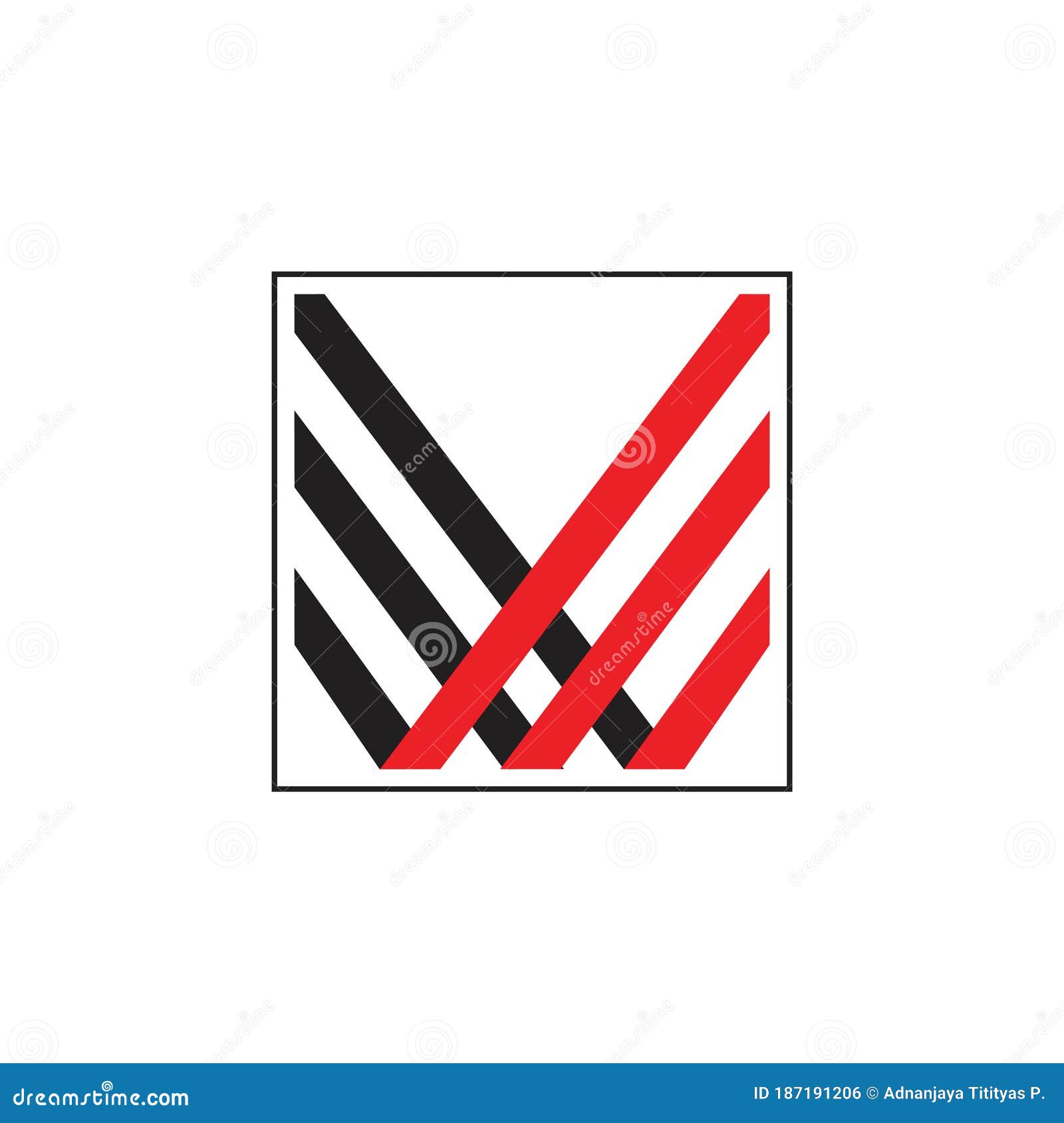 Letter W Stripes Line Ribbon Logo Vector Stock Vector - Illustration of ...
