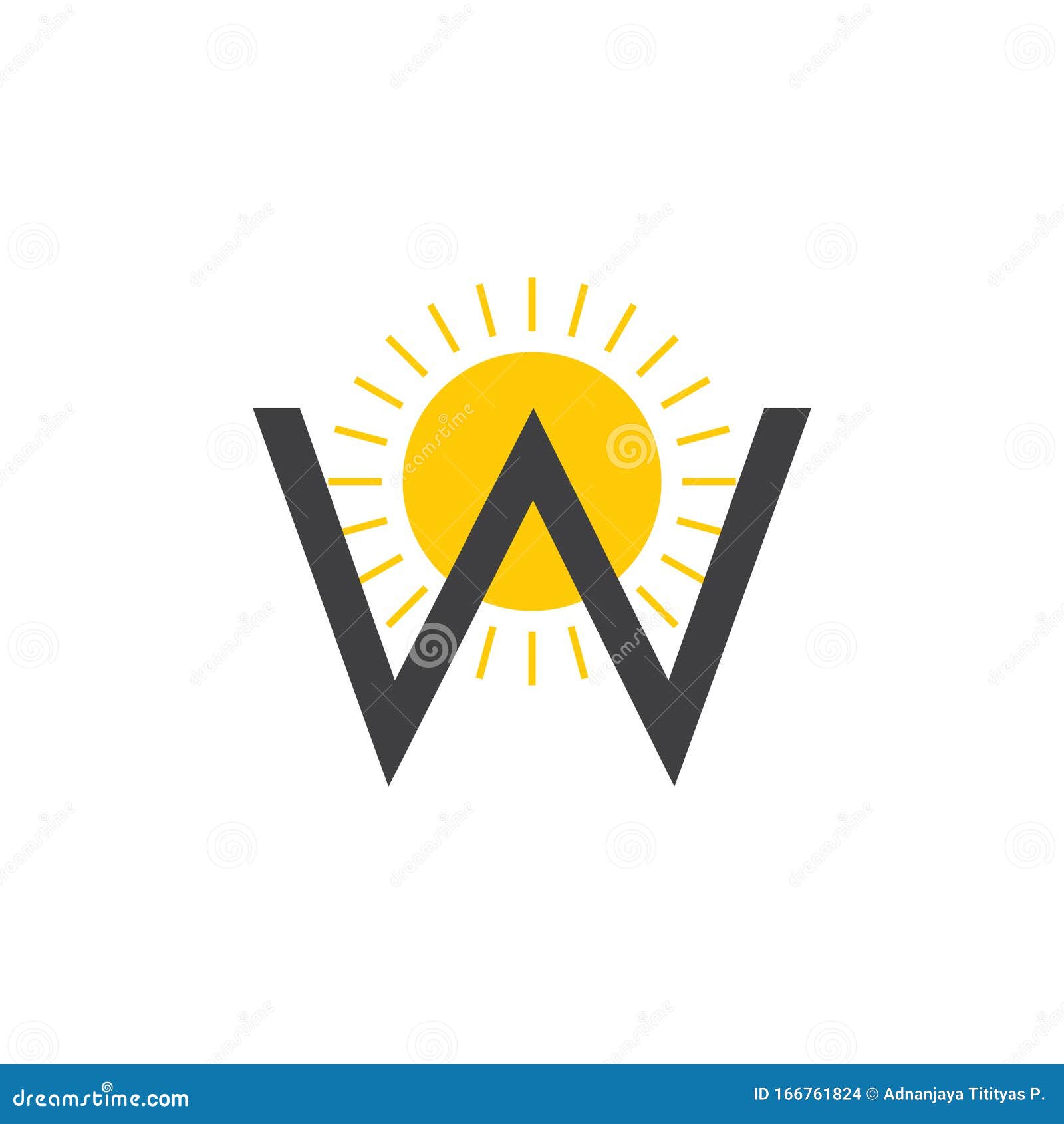 Letter W Sun Shape Logo Vector Stock Vector - Illustration of icon ...