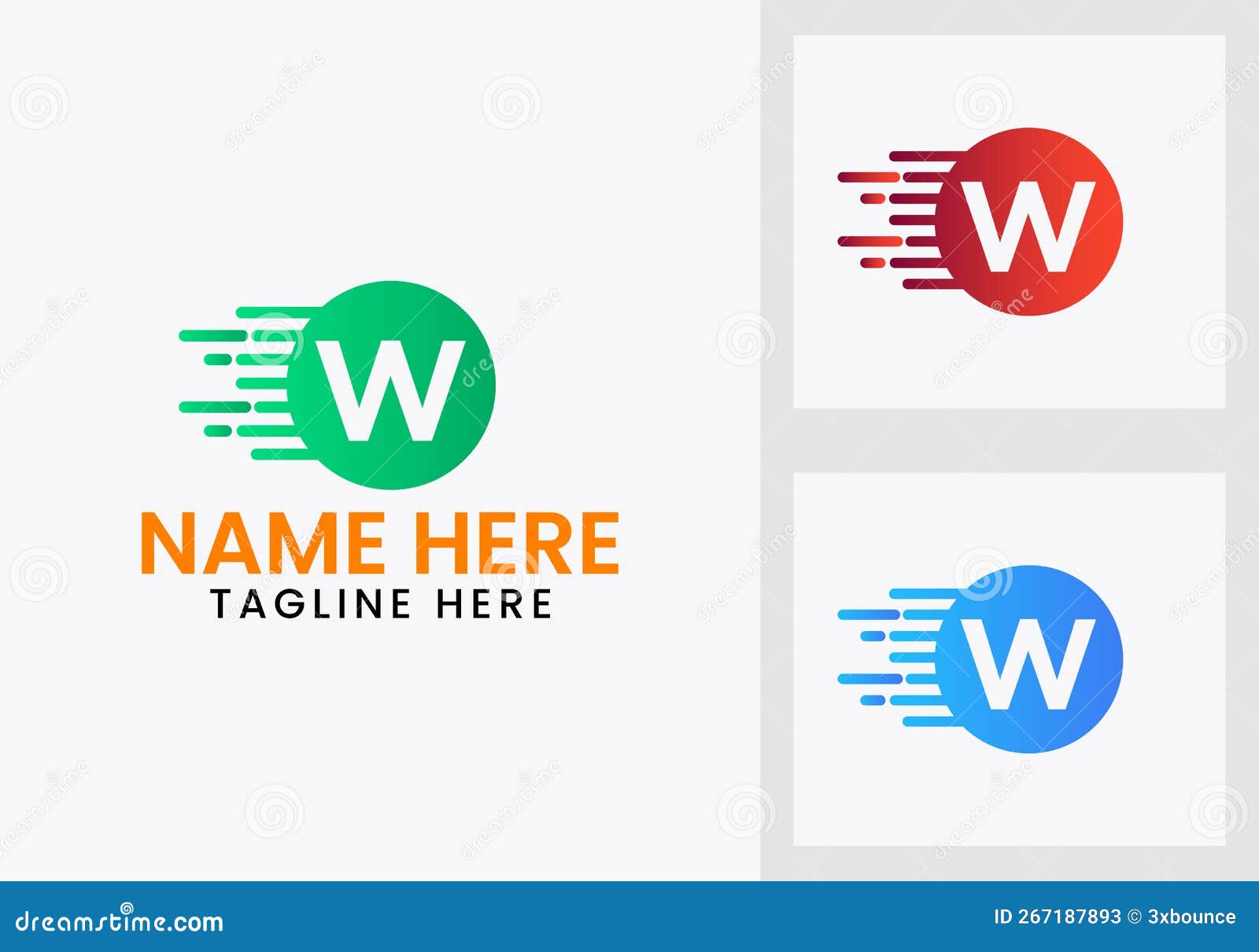 Letter W Technology Logo Design Template. Modern Logotype Symbol Stock ...